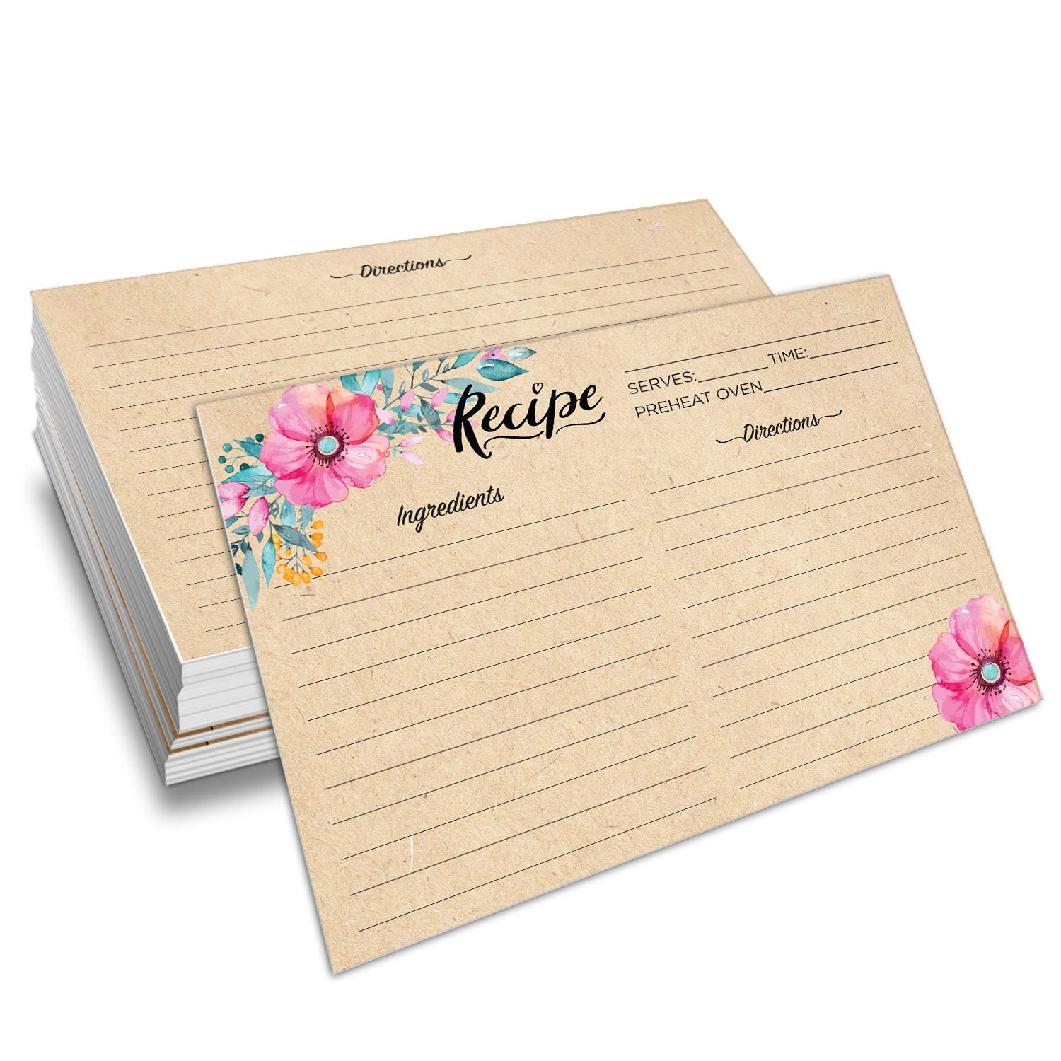 Large Print Recipe Cards Amazon.com: 321Done Sunflower Recipe Cards