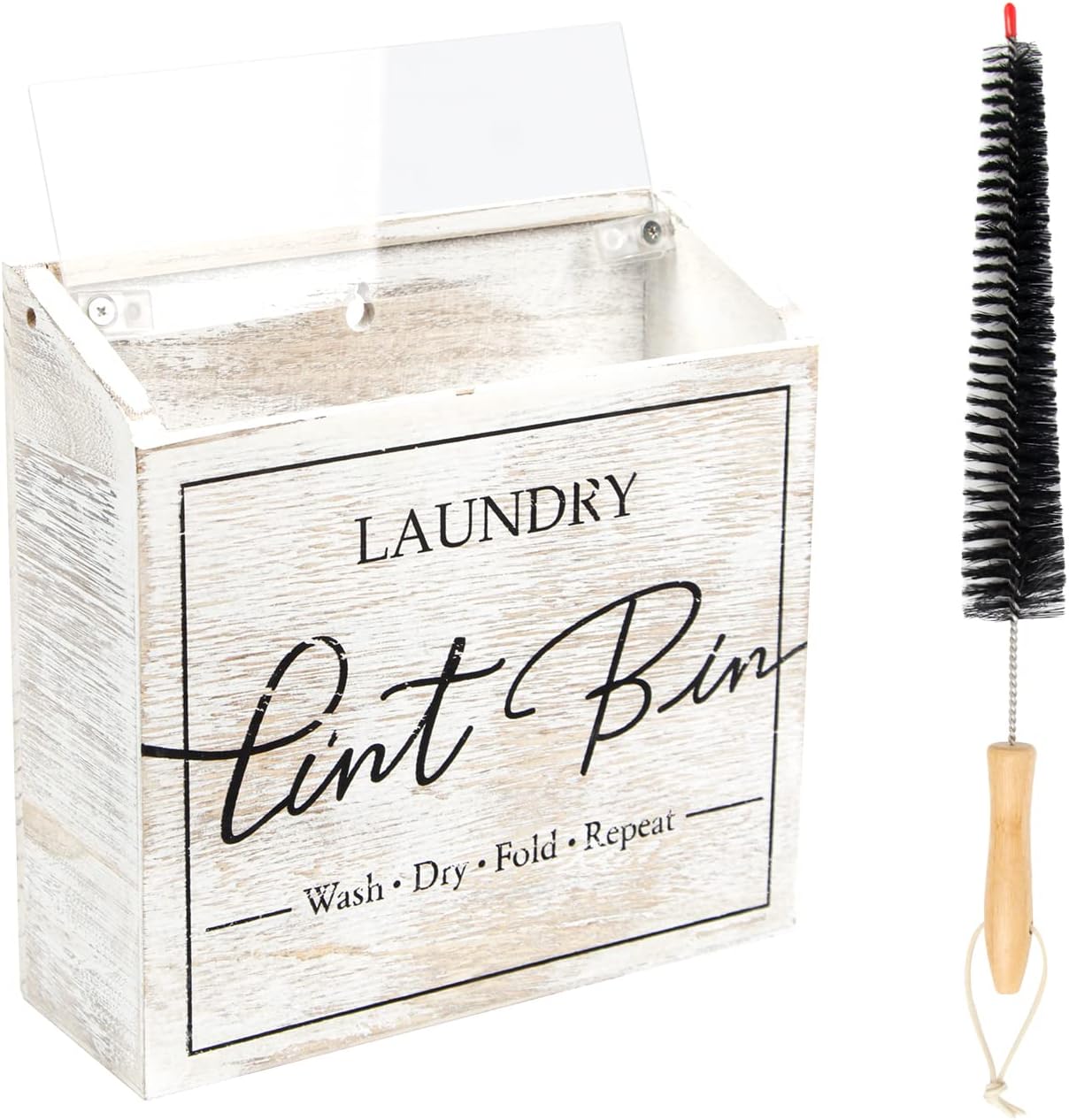 Amazon.com : Magnetic Lint Bin with Lint Brush for Laundry Room Decor ...