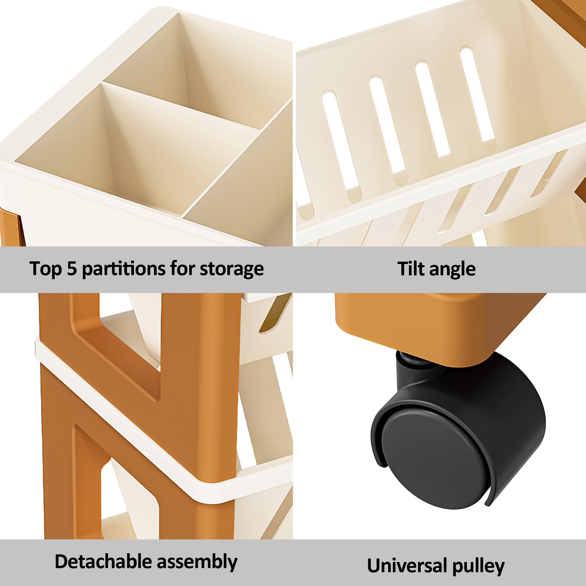 Snapklik.com : 5 Tier Book Rack Storage Bookshelf, Mobile Bookshelf