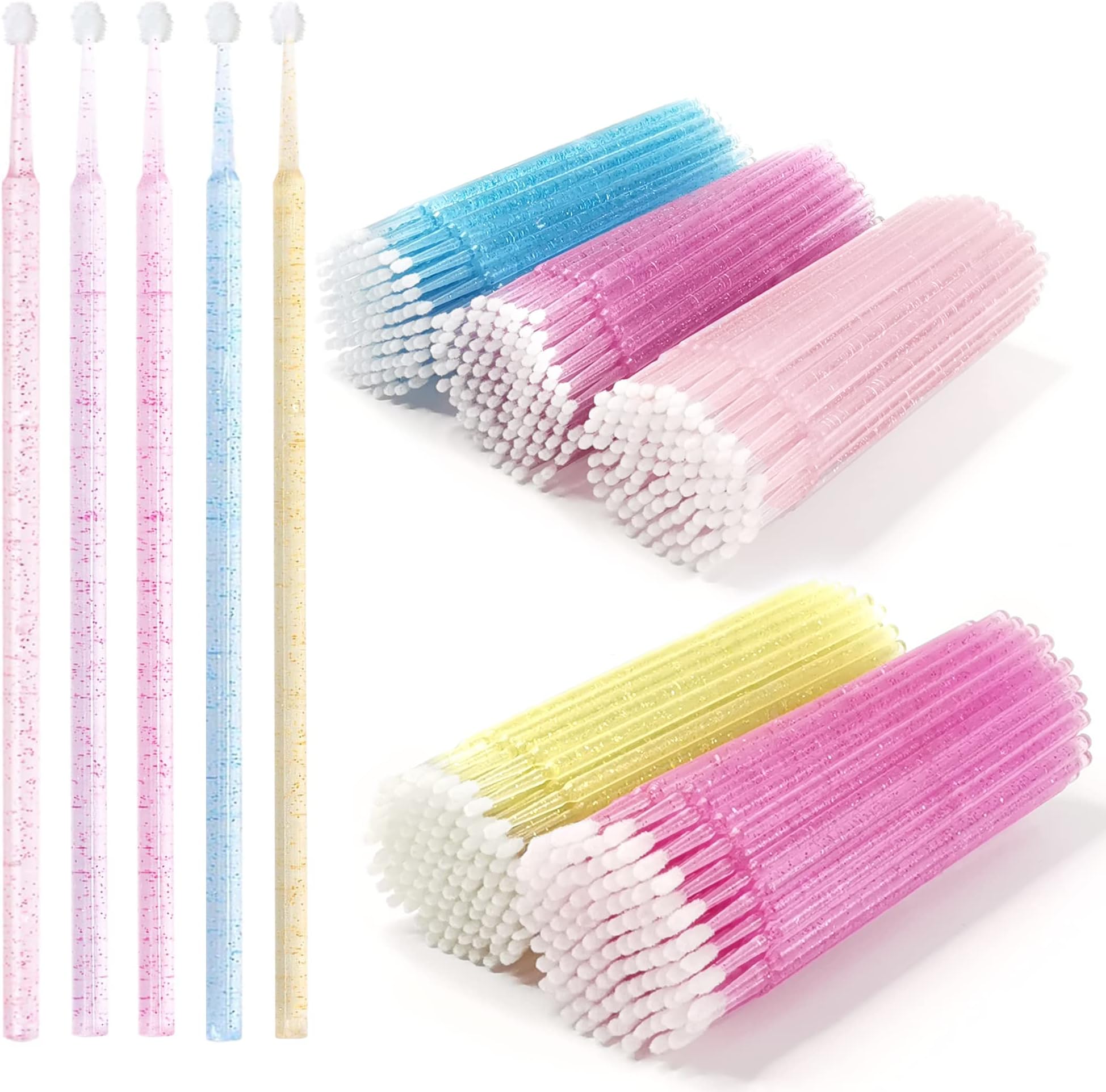 Amazon.com : Cuttte 500PCS Disposable Micro Swabs for Eyelash Extension ...