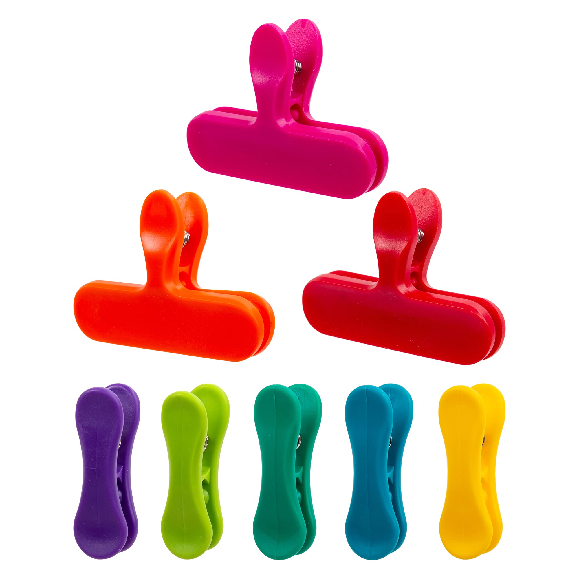 Luciano Housewares Rainbow Bag Clips Set, Colorful Food Storage Plastic ...