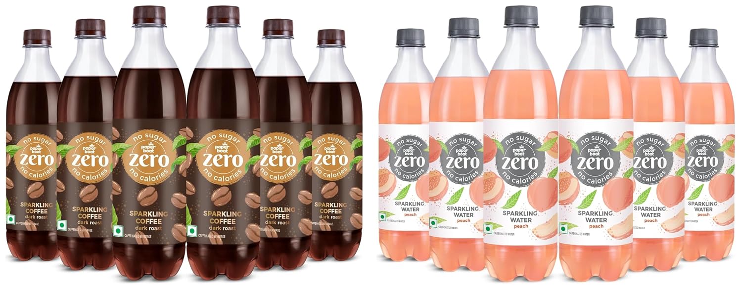 Paper Boat Sparkling Coffee, Pack of 6, 600ml Each| Dark Roast Coffee I ...