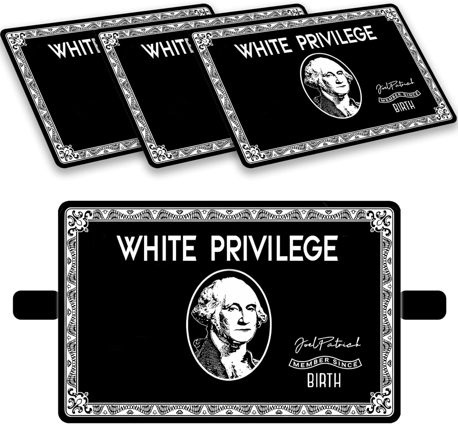 Amazon.com: Card Stickers,4Pcs Privilege-White Funny All Side Card ...