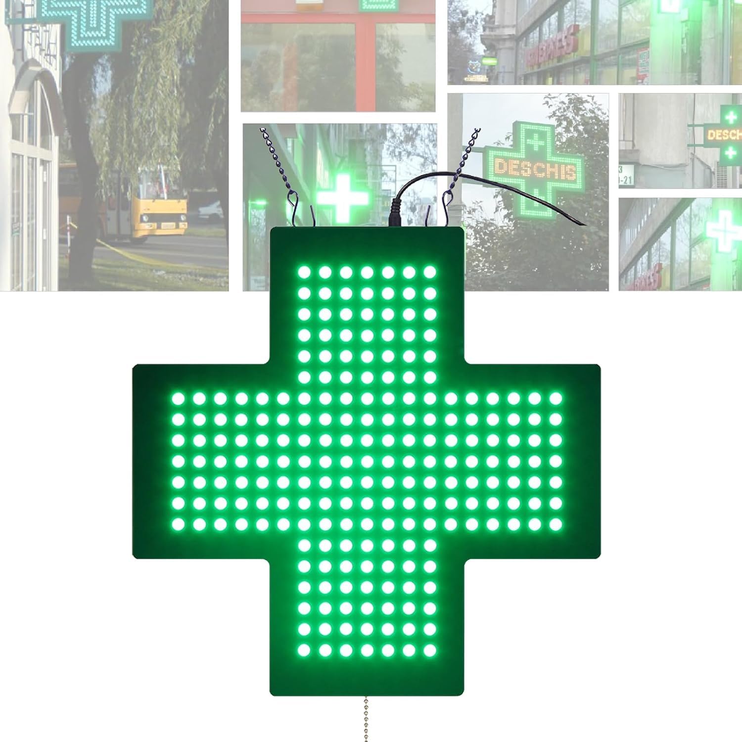 HDCCDM LED Medical Cross Sign, 13.7'' X 13.7'' Pharmacy Cross Indoor ...