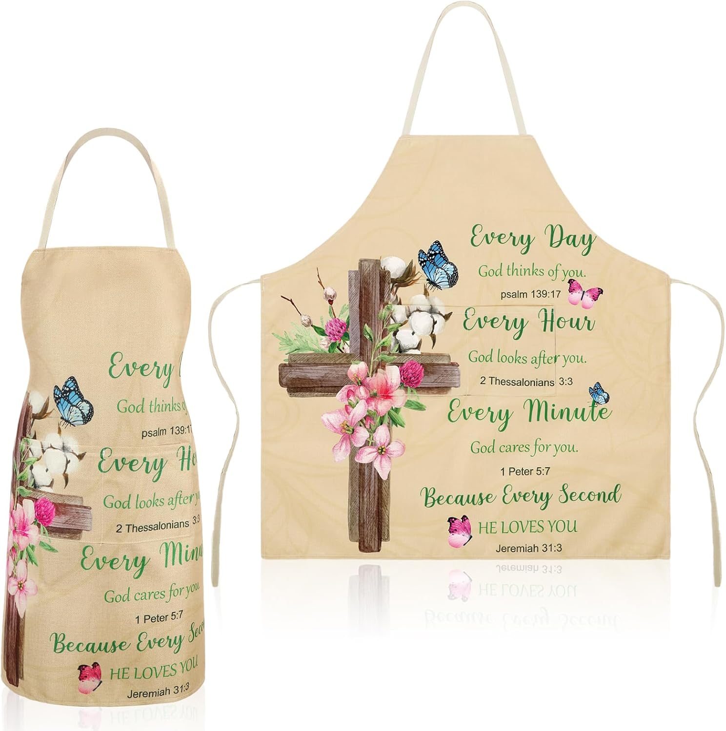 Amazon.com: Lasnten Christian Bible Verse Apron Christmas Religious ...