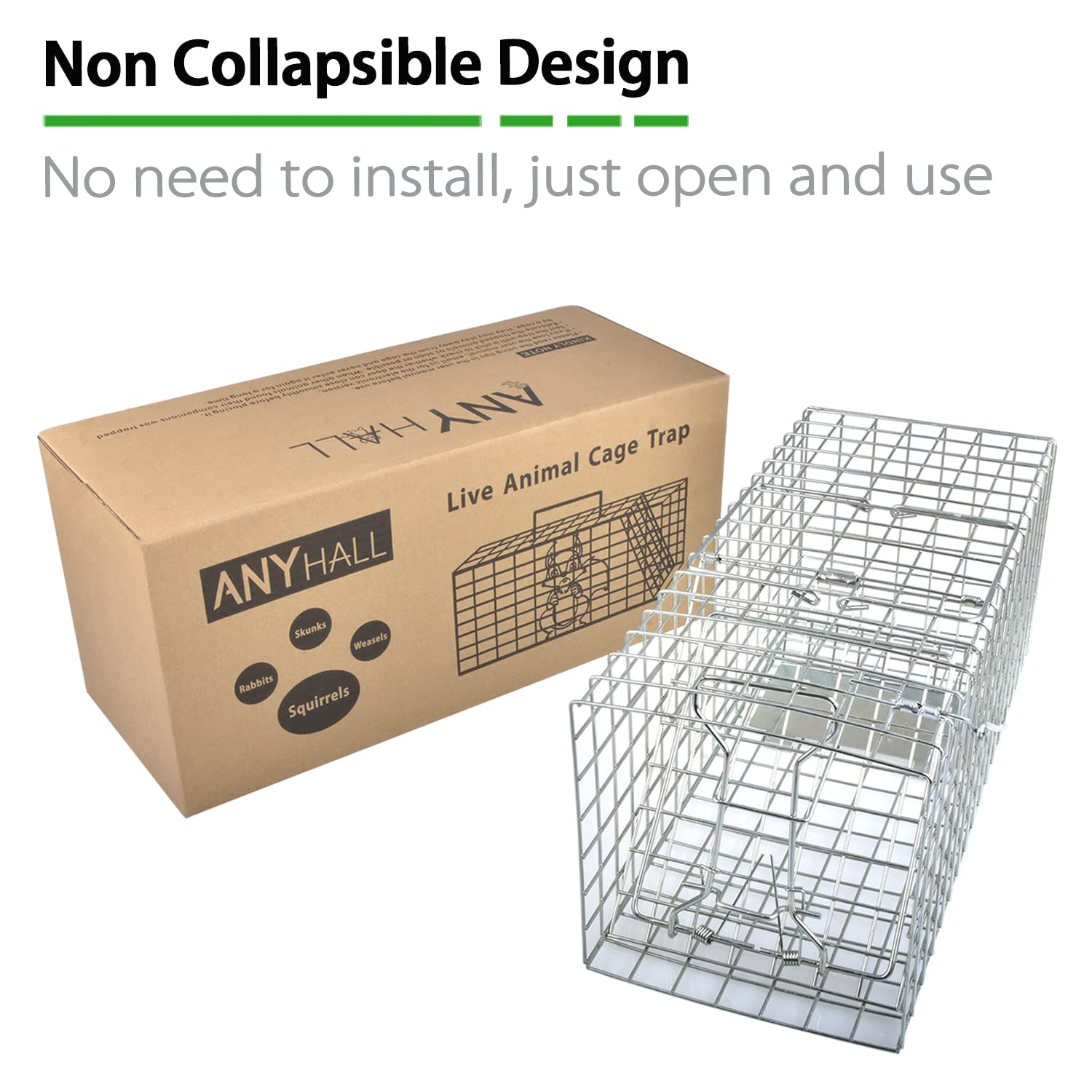 Snapklik.com : Anyhall Humane Squirrel Trap Heavy Duty Live Animal Cage ...