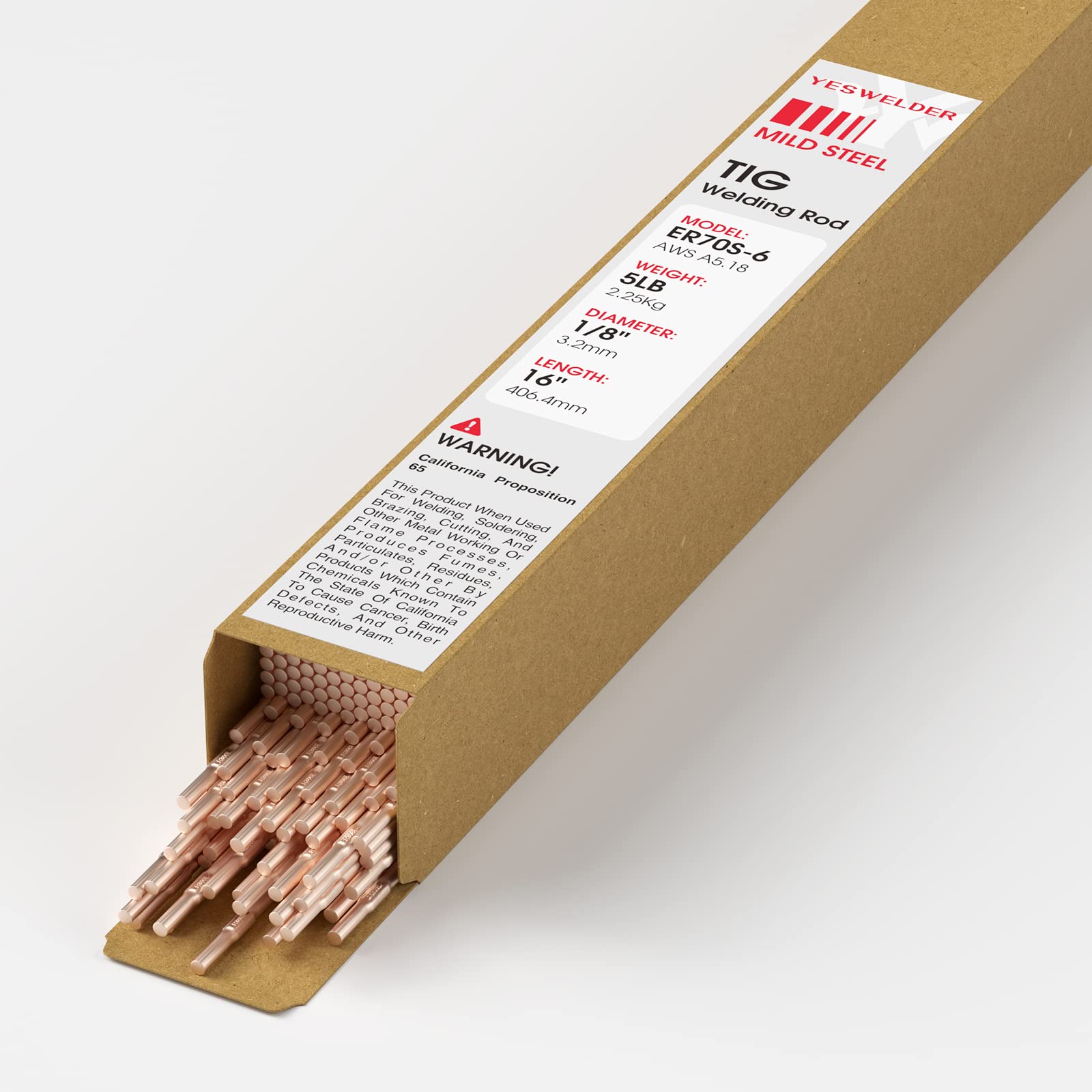Buy YESWELDER Mild Steel TIG Welding Rod ER70S-6 1/8"x16" 5LB Online at ...