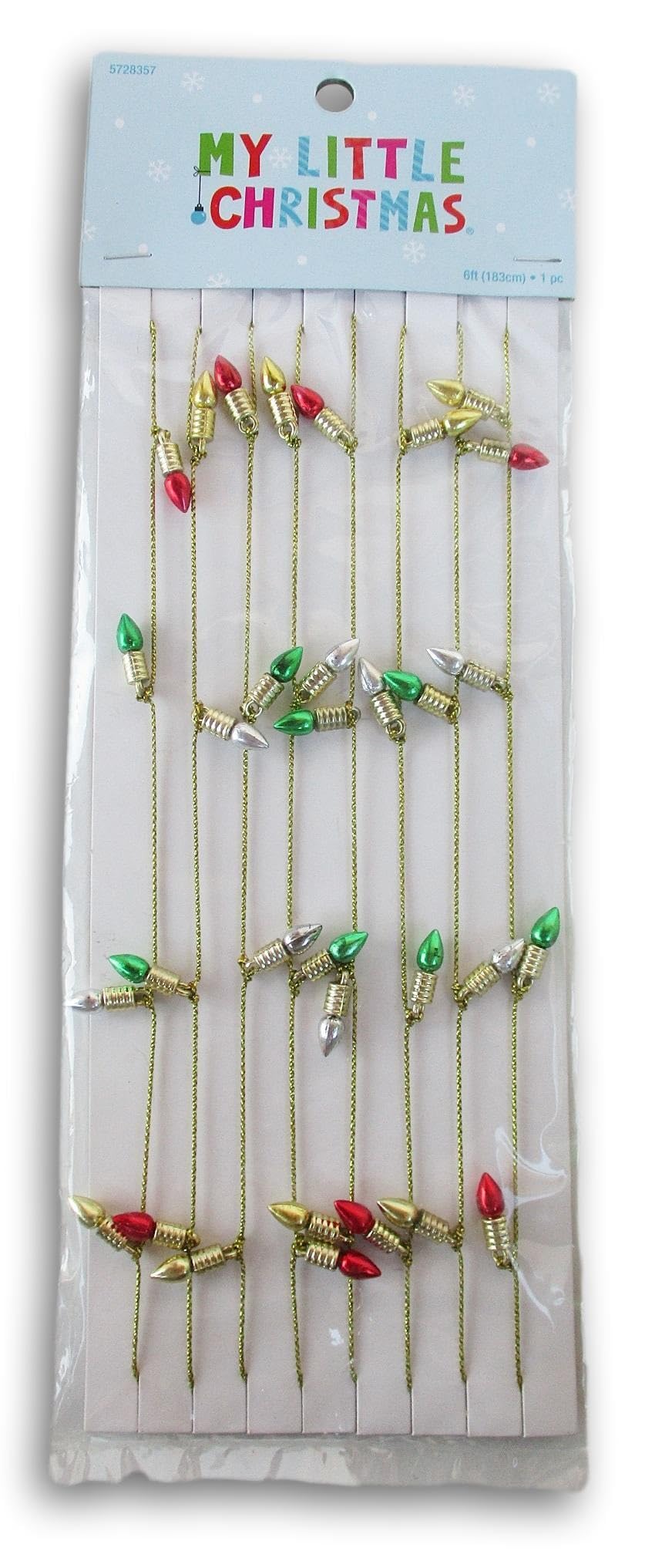 Amazon.com: Tiny Christmas Ornament Bulb Garland -Decorative Faux Bulb ...