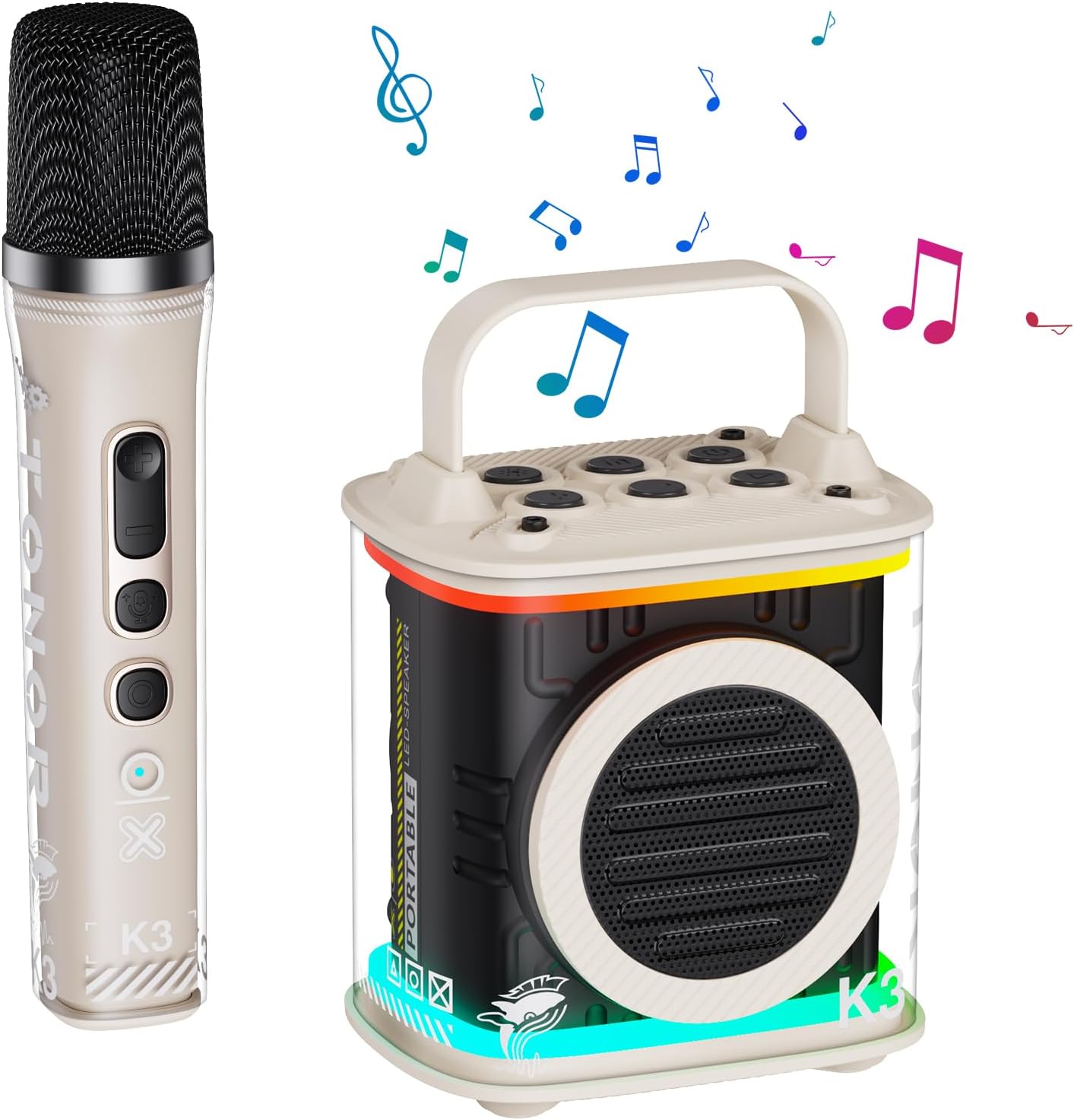 Amazon.com: Mini Karaoke Machine with 1 Wireless Microphone, TONOR ...