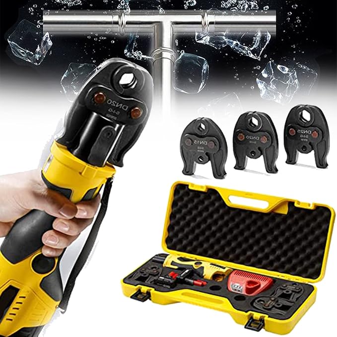 Copper Tube Crimper Propress Kit - Hydraulic Copper Press Tool with 3 ...