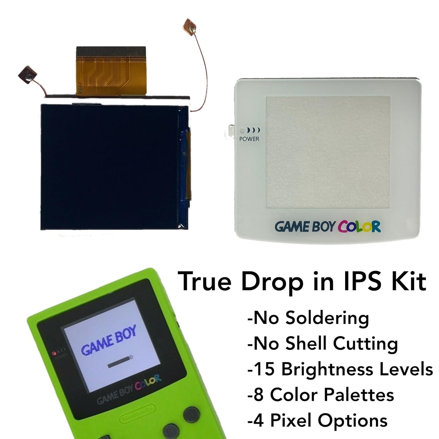 Amazon.com: Game Boy Color 2.45 Inch IPS Backlight LCD Screen ...