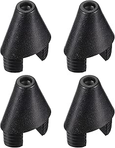 uxcell 8Pcs 1.97"x1.18" Threaded Tube Inserts with M10 Thread, Black ...