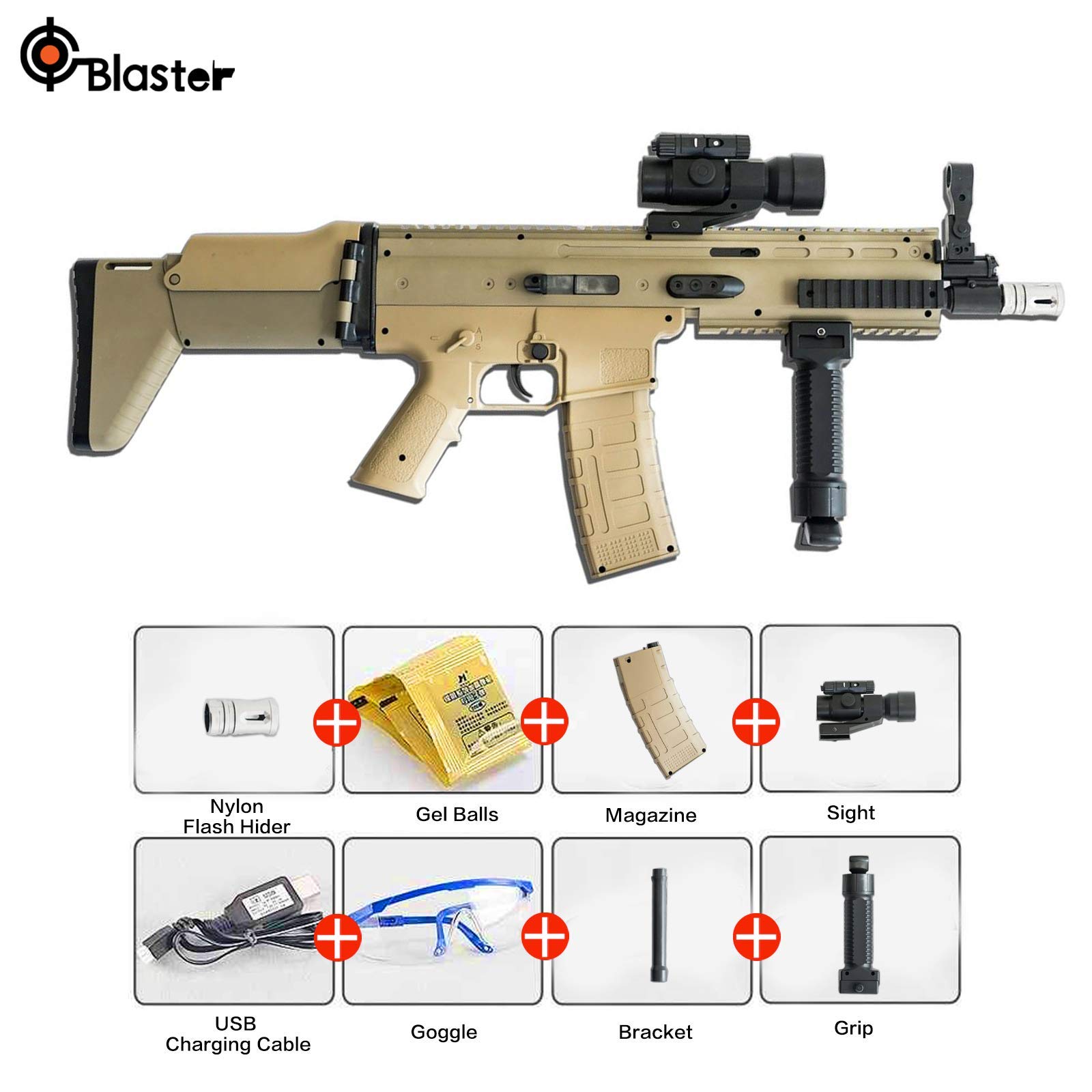 SCAR V2 Gel Ball Blaster Toy Model Battery Operated Gel Blaster ...