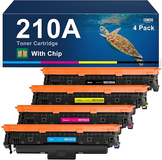 Amazon.com: 210A Toner Cartridge 4-Pack with Chip LemeroUexpect Compatible Replacement for HP ...