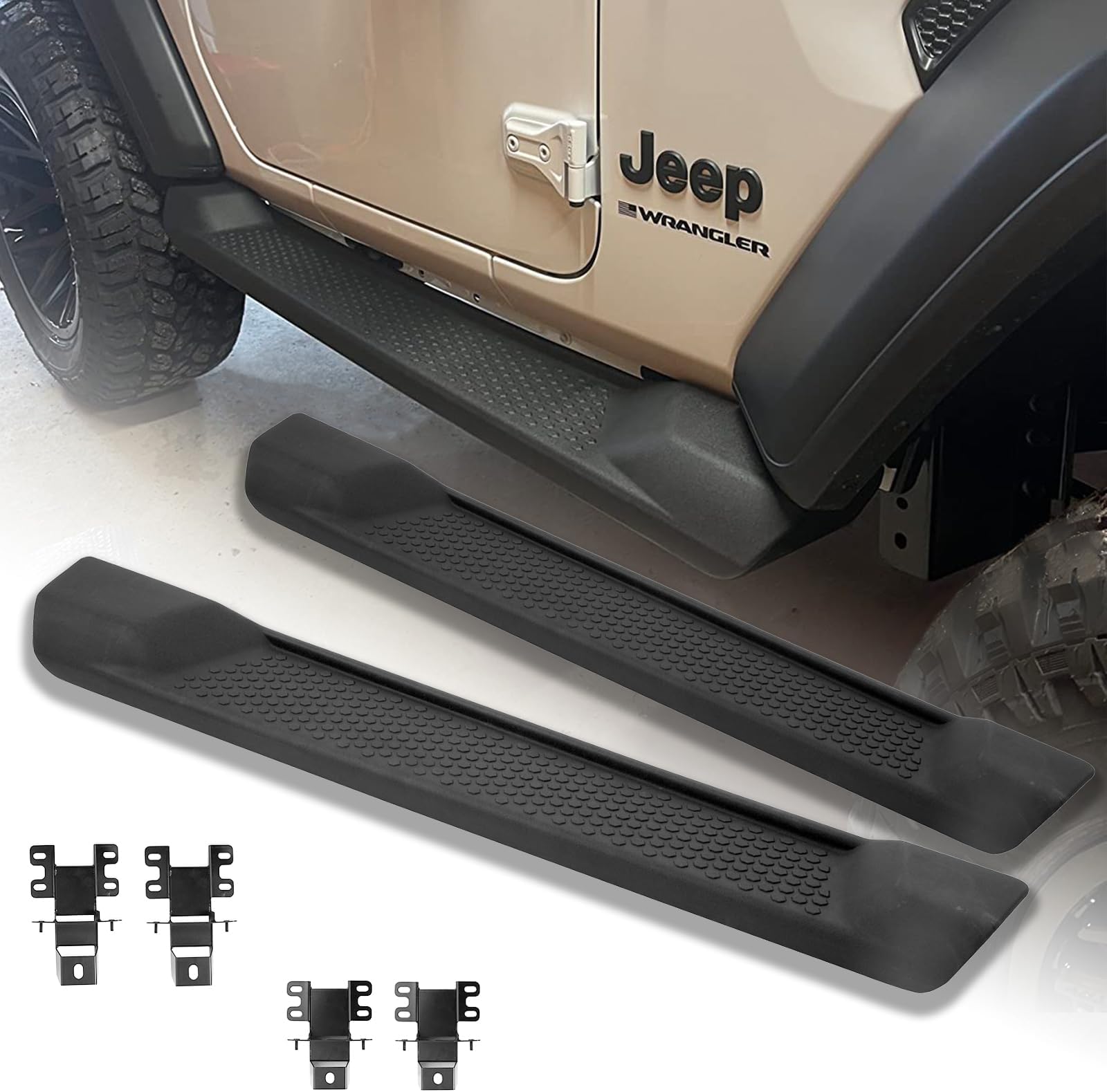 Amazon.com: CALLIERT Matte Black Coated 6 Inches Side Steps, Compatible ...