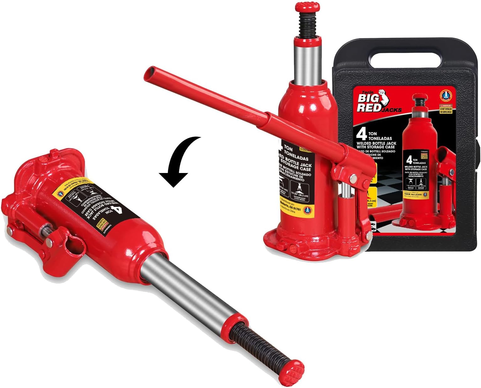Amazon.com: BIG RED T90413-5 Torin Hydraulic Bottle Car Jack with ...