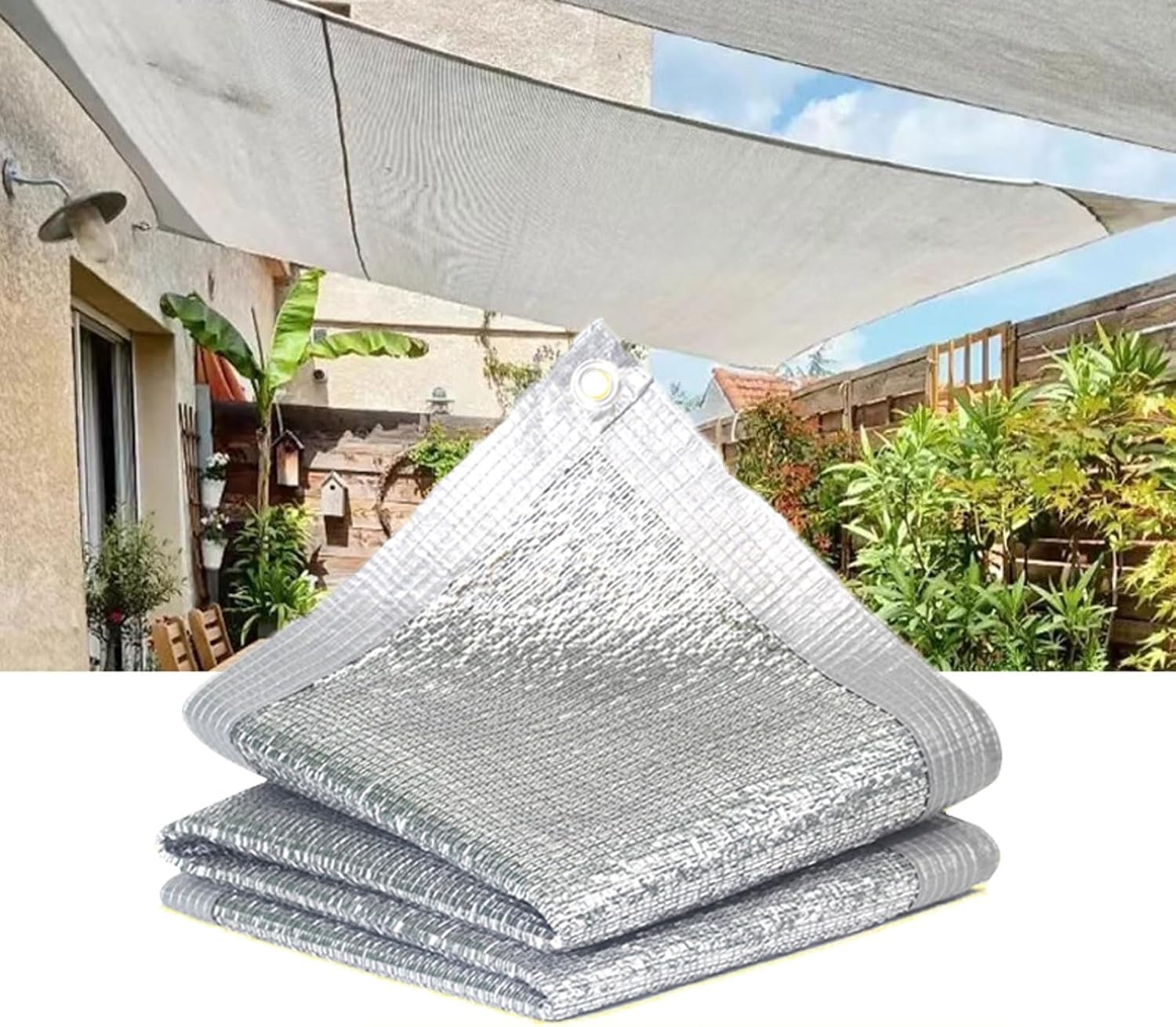 Amazon.com : Koncey 99% Aluminet Shade Cloth Panels, Greenhouse Shading ...