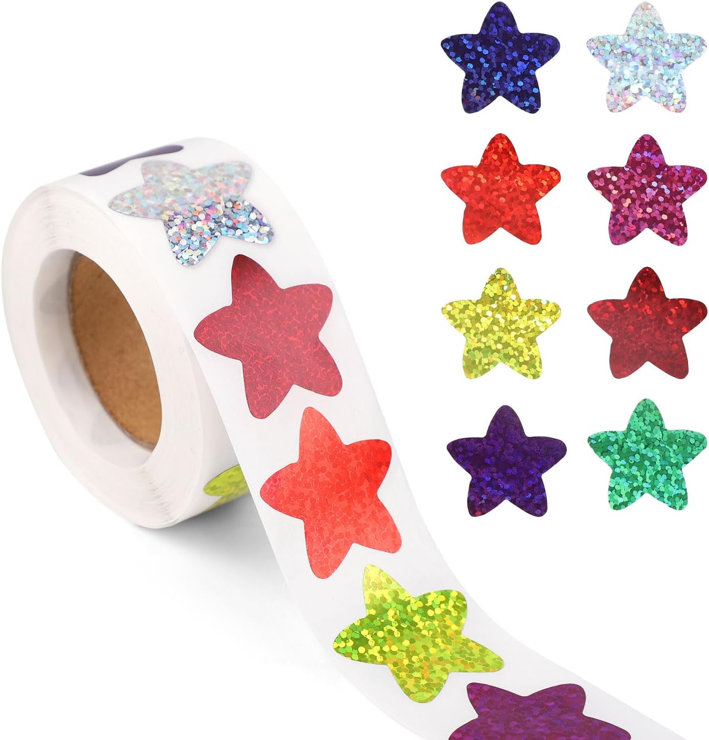 Amazon.com : 500pcs Holographic Star Stickers, 1 Inch Small Star Decals ...