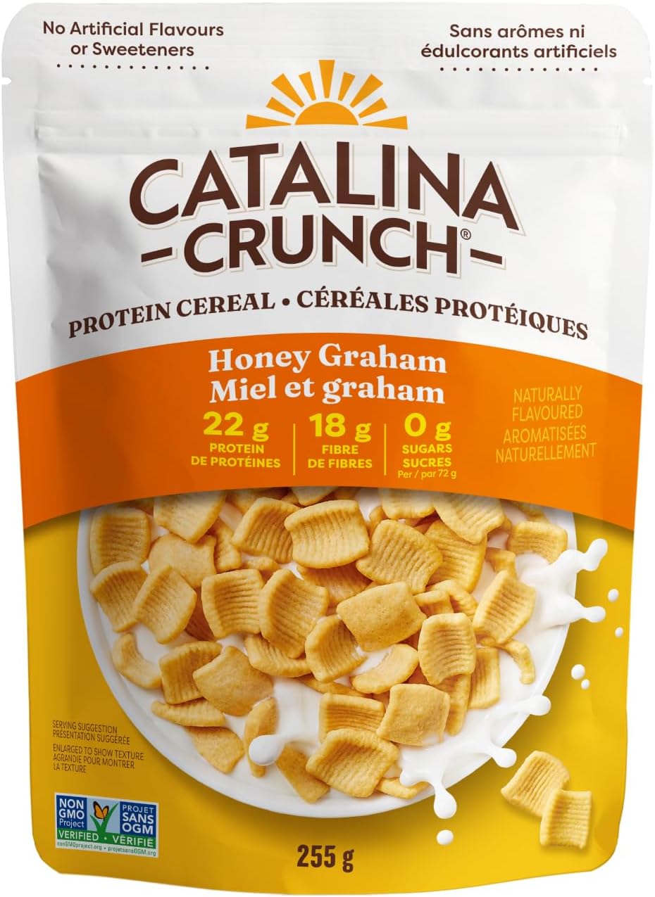 Catalina Crunch Honey Graham Cereal, Keto-Friendly, High Fibre, High ...