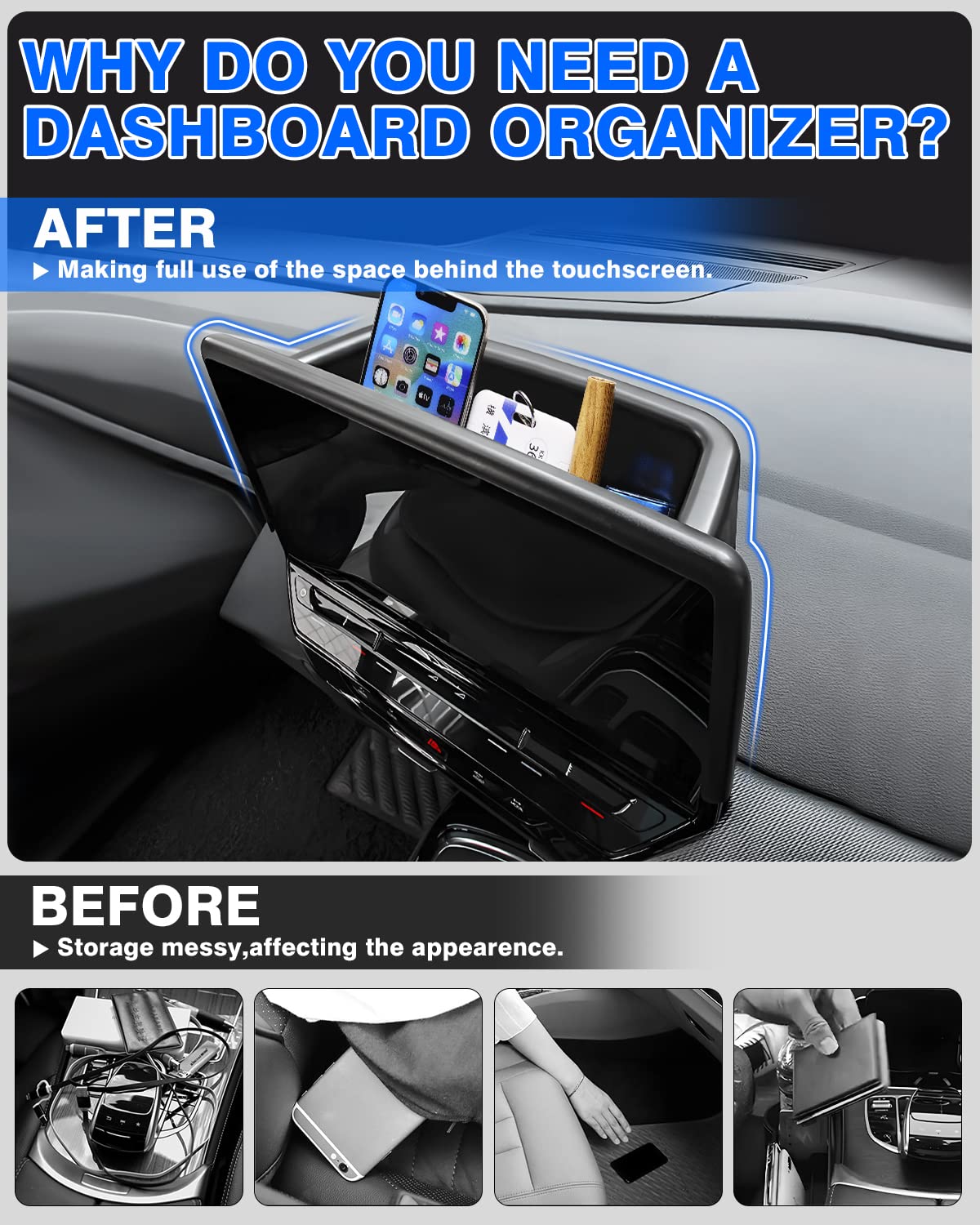 Snapklik.com : Autorder Center Console Dash Organizer For 2021 2022 ...