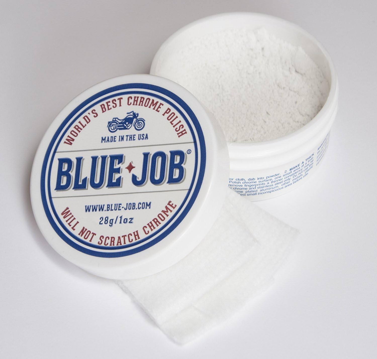 Amazon.com: Blue Job Chrome Polish (Removes Exhaust Blues) + Lint Free ...