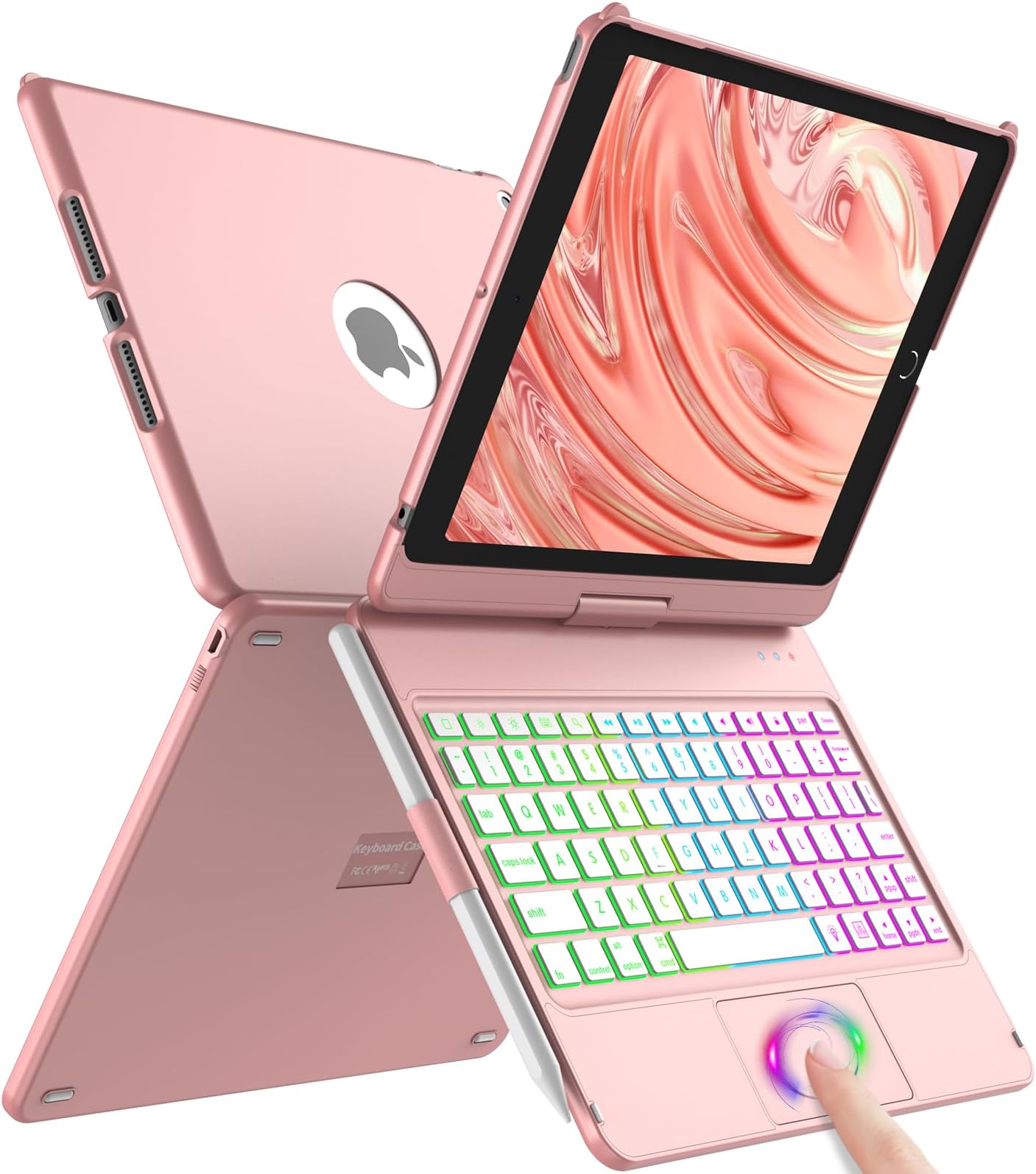 Amazon.com: aMZCaSE Keyboard Case for iPad 9th Generation(10.2",2021 ...