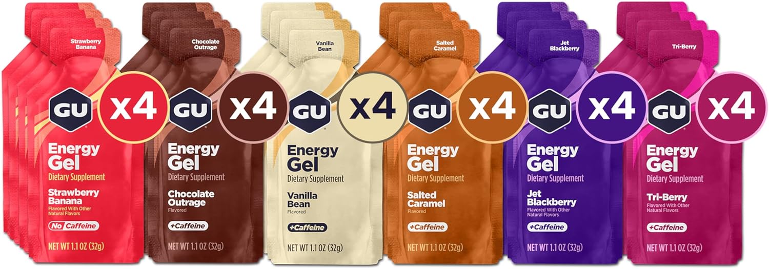 GU Original Sports Nutrition Energy Gel, Assorted Flavors, 24-Count ...