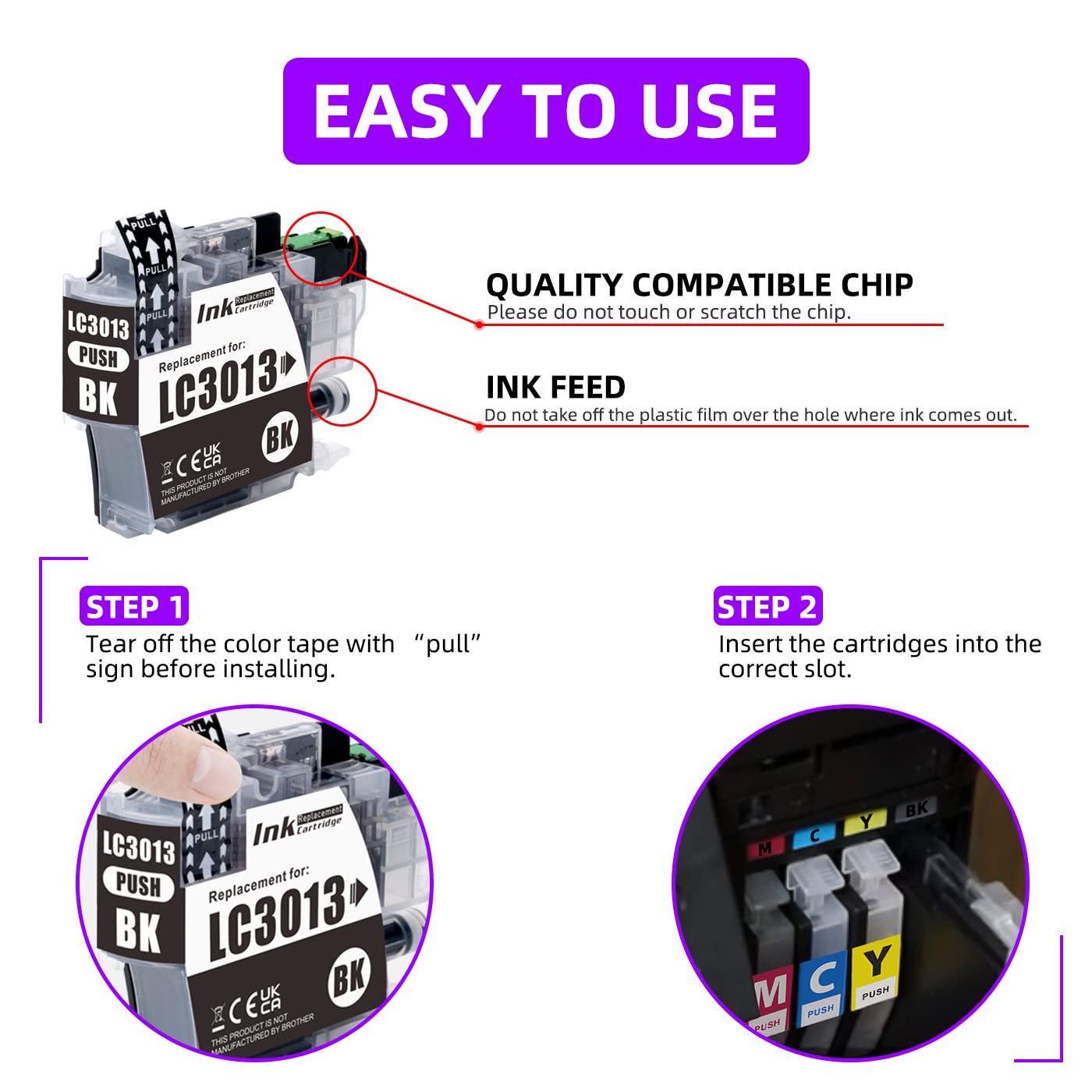 Brother Lc3013 4-Pack Black Ink Cartridges - Compatible With MFC-J ...