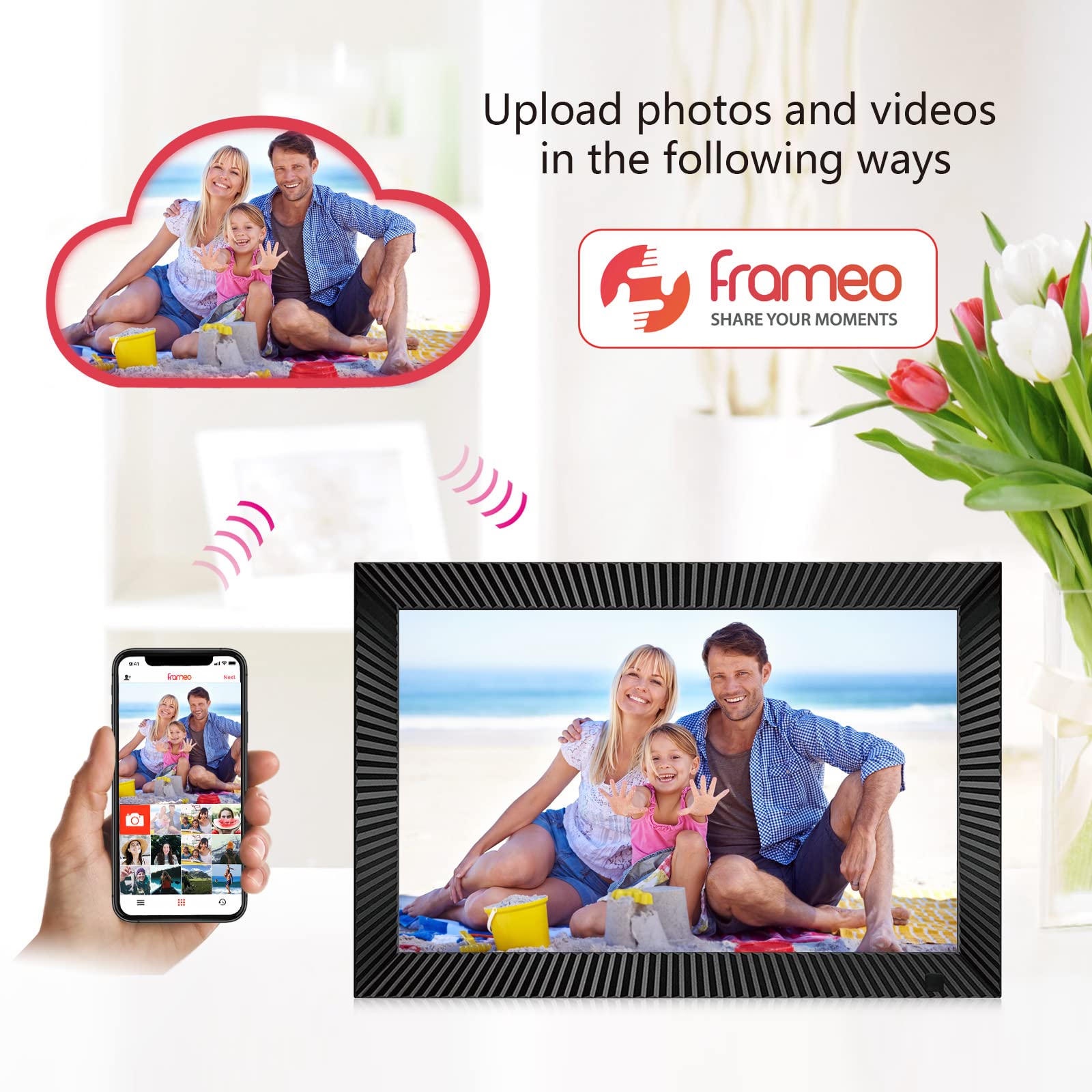Snapklik.com : 32GB FRAMEO 10.1 Inch Smart WiFi Digital Photo Frame ...