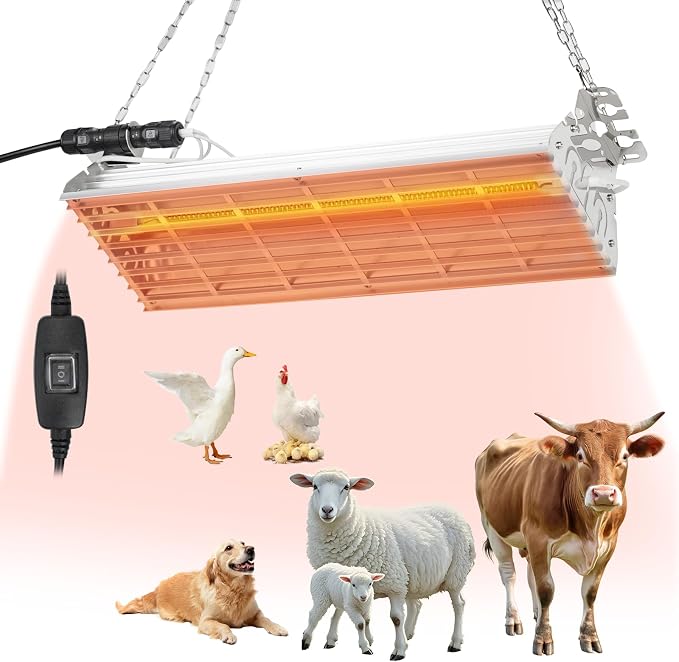 Amazon.com : Large Heat Lamp for Chicken Coop, 400 Watts Carbon Fiber ...