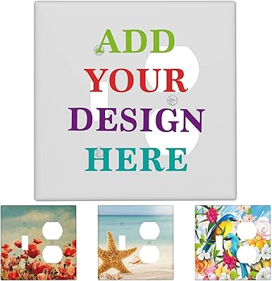 Custom Wall Plate Light Switch Plate Covers with Photo Text Logo ...