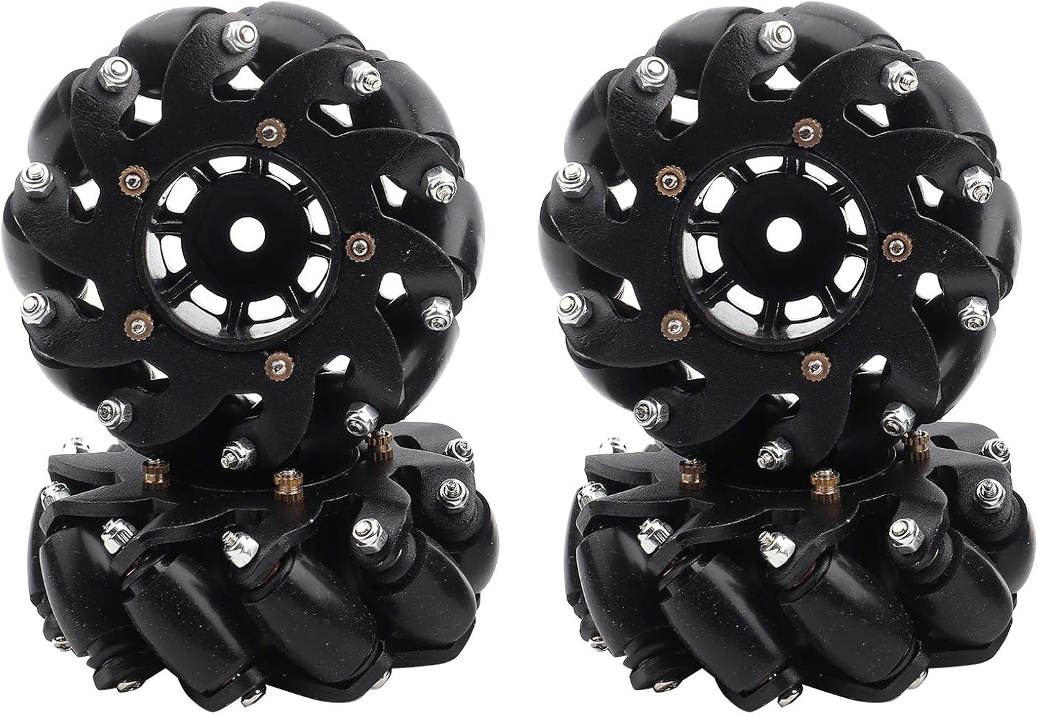 Amazon.com: Omnidirectional Mecanum Wheel, RC Robot Aluminium Alloy ...