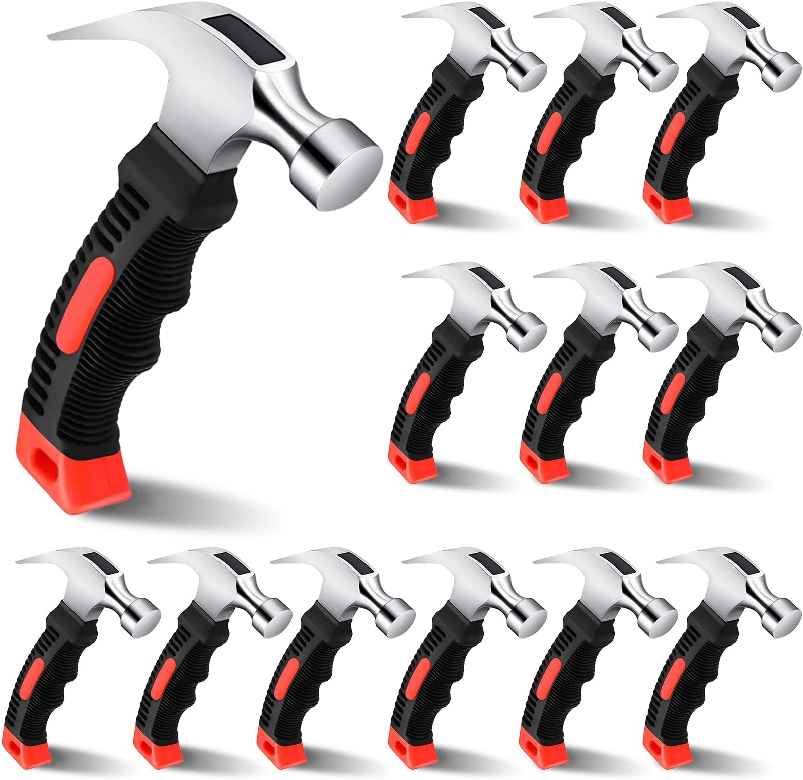 8 OZ Stubby Claw Hammer, 4 Pack Small Claw Hammer Mini Stubby Hammers ...