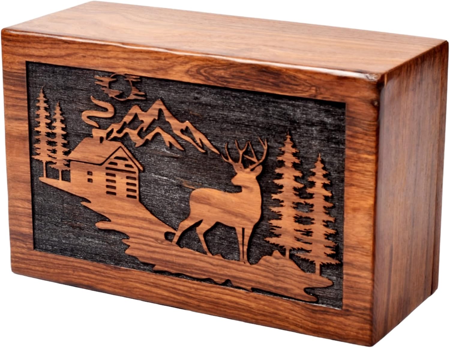 Handmade Wooden Cremation Urn Box for Human Ashes/Pet Ashes/Burial Urn ...