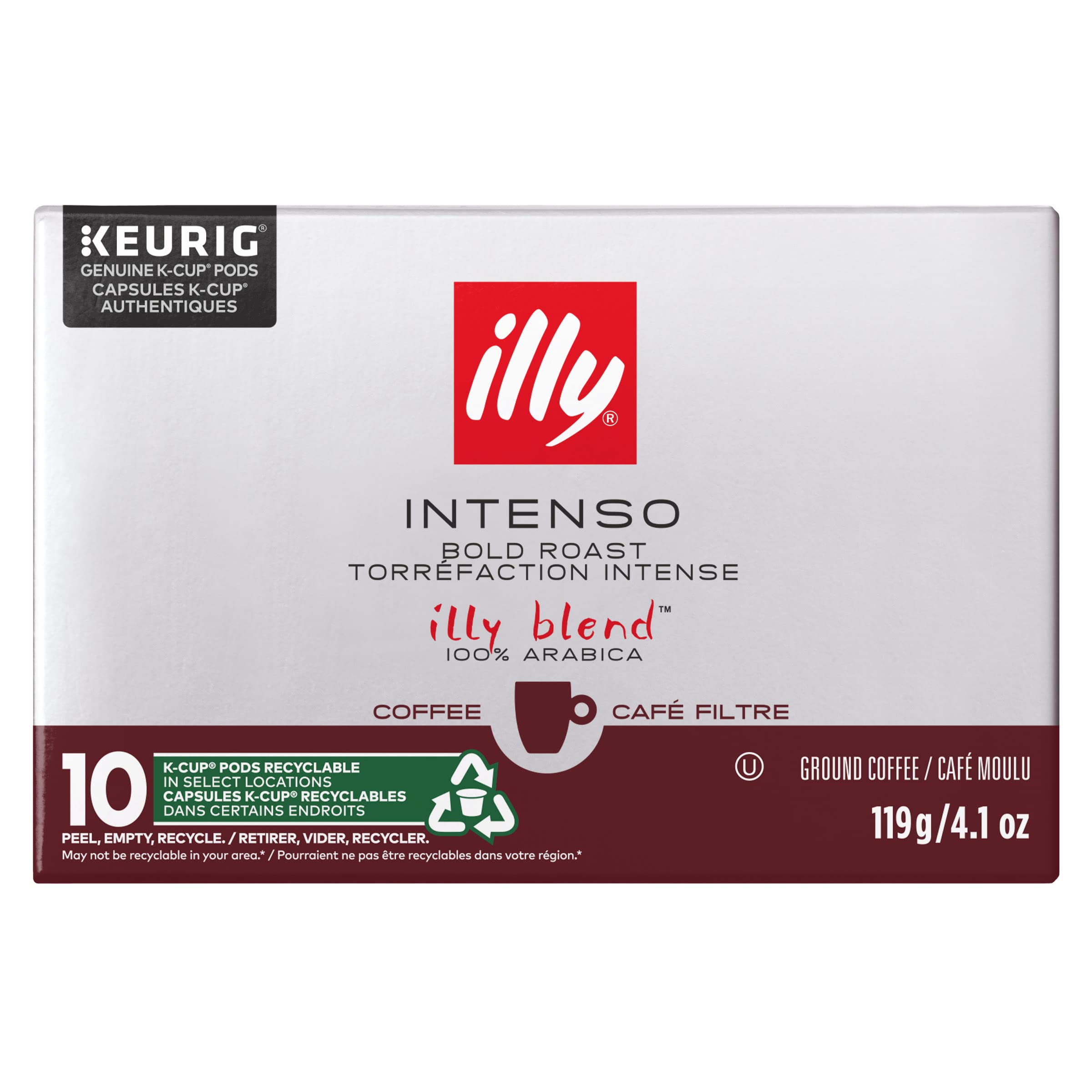 illy Coffee, Intense & Robust, Intenso Dark Roast Coffee K-Cups, Made ...