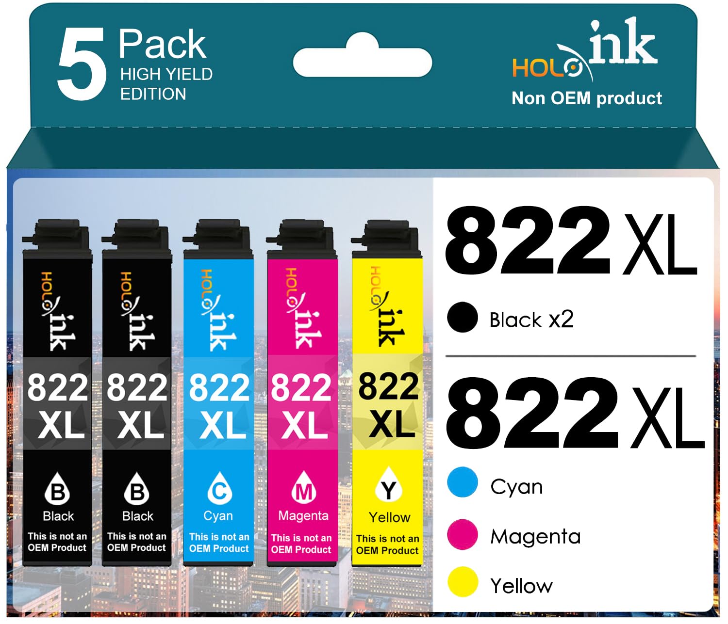 822xl Latest Upgrade Compatible Ink Cartridges Combo Pack Replacement ...