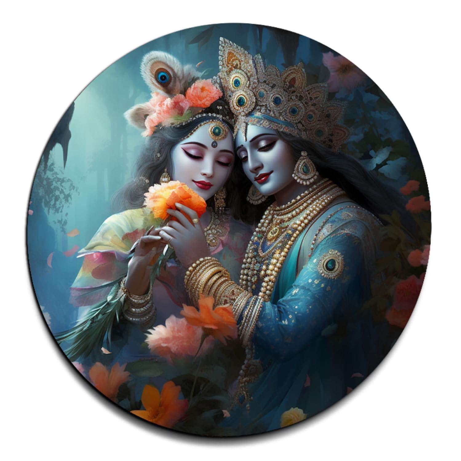 Chalk My Theme Beautiful Radha Krishna Murti, Radha Krishna Photo Frame ...