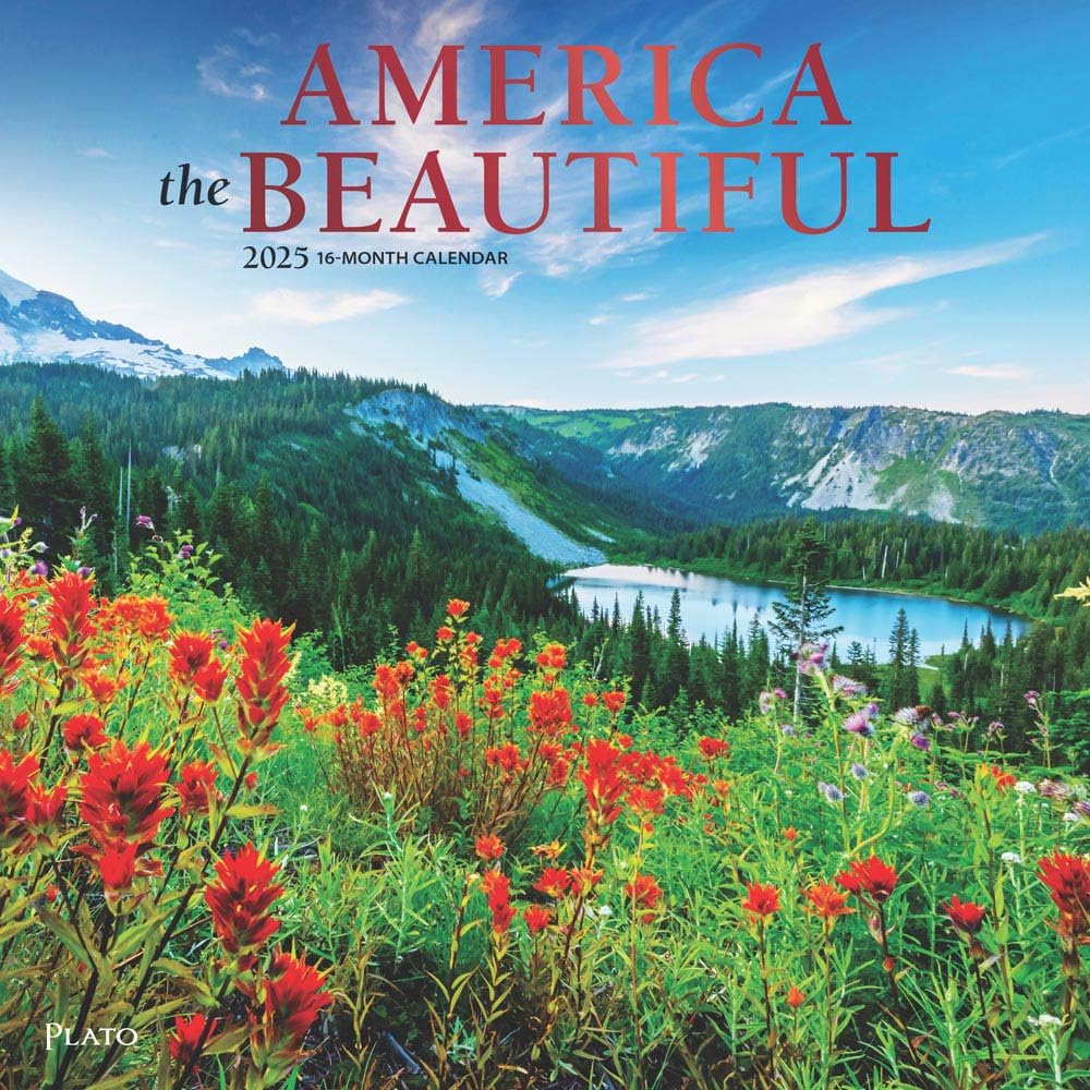 America the Beautiful | 2025 12 x 24 Inch Monthly Square Wall Calendar ...