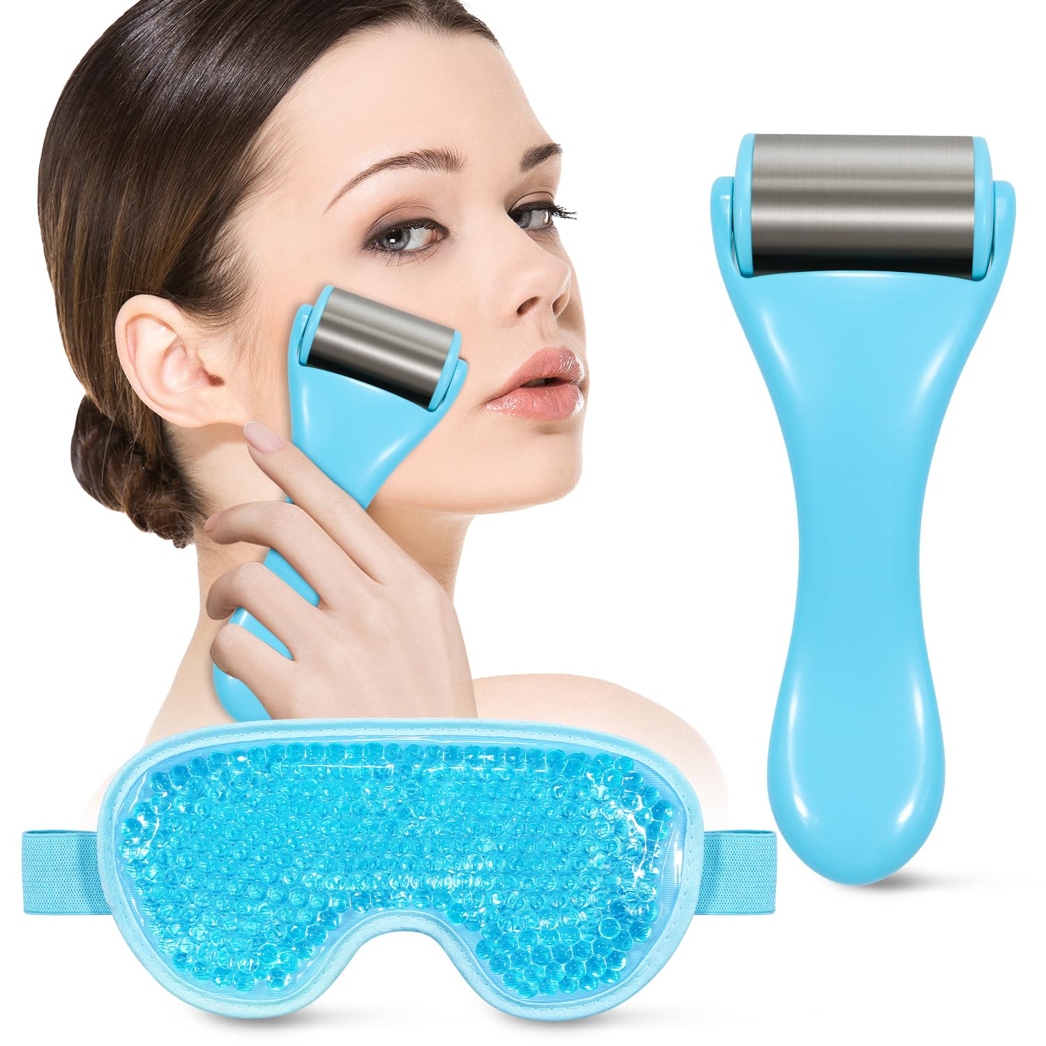 Amazon.com: my novel things Ice Face Roller and Cold Eye Mask Compress ...