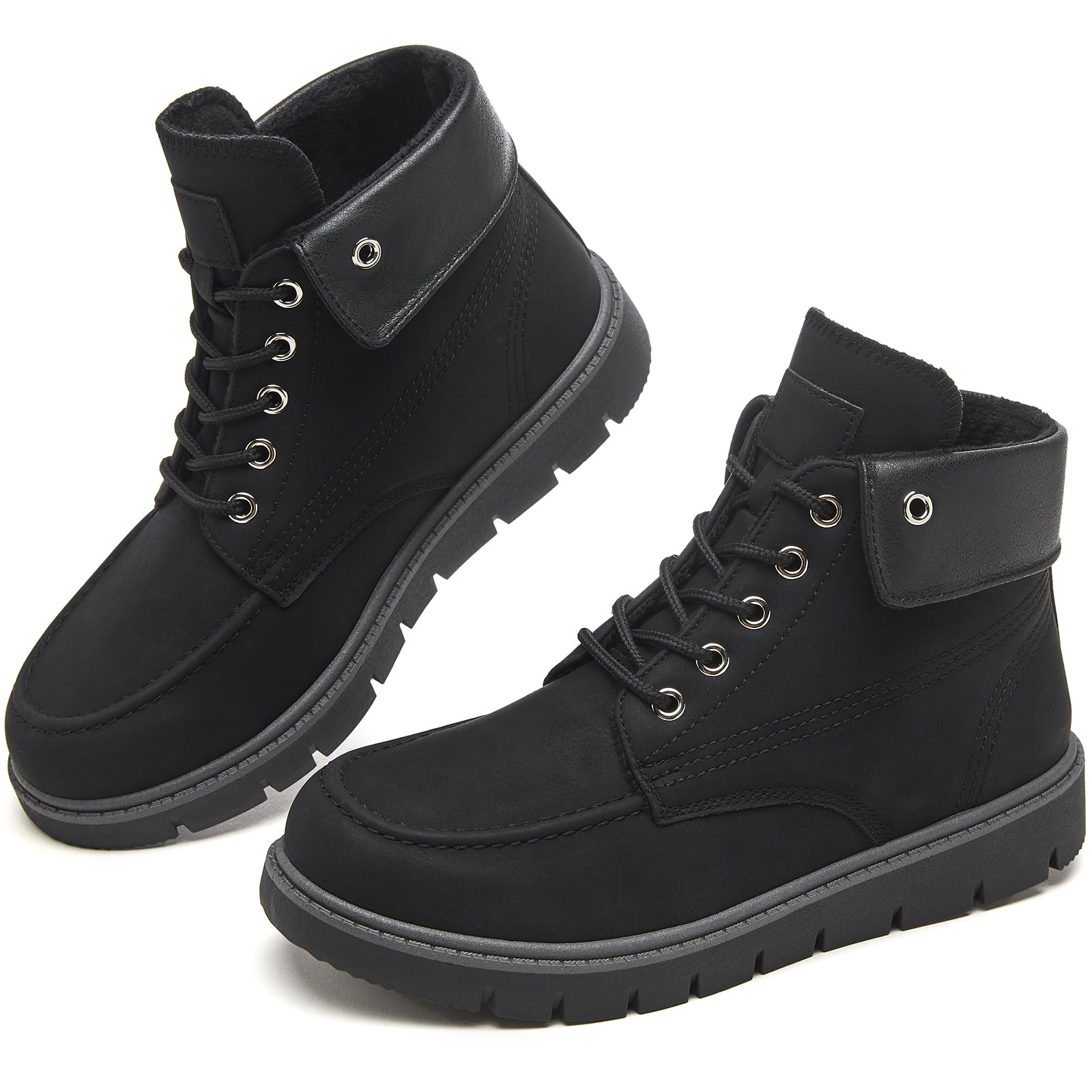 Amazon.com | Shupua Ankle Boots for Women Black Lace Up Women's Boots ...