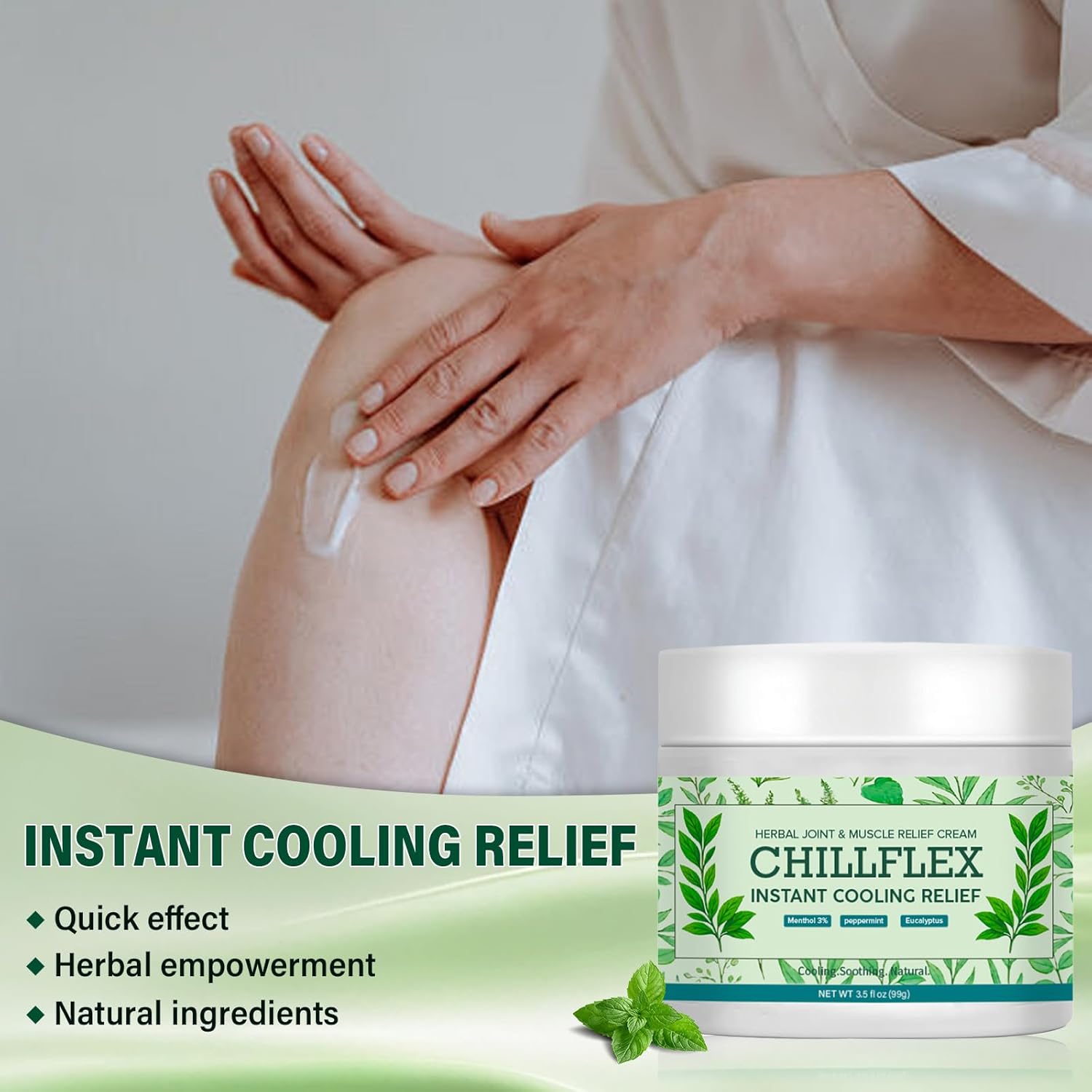 CHILLFLEX Menthol Soothing Cream, Instant Cooling Soothing Gel, Joint ...