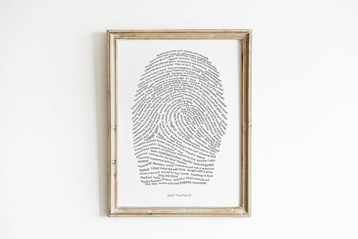 Amazon.com: Christ Fingerprint Of God Christian Wall Art Print, Modern ...
