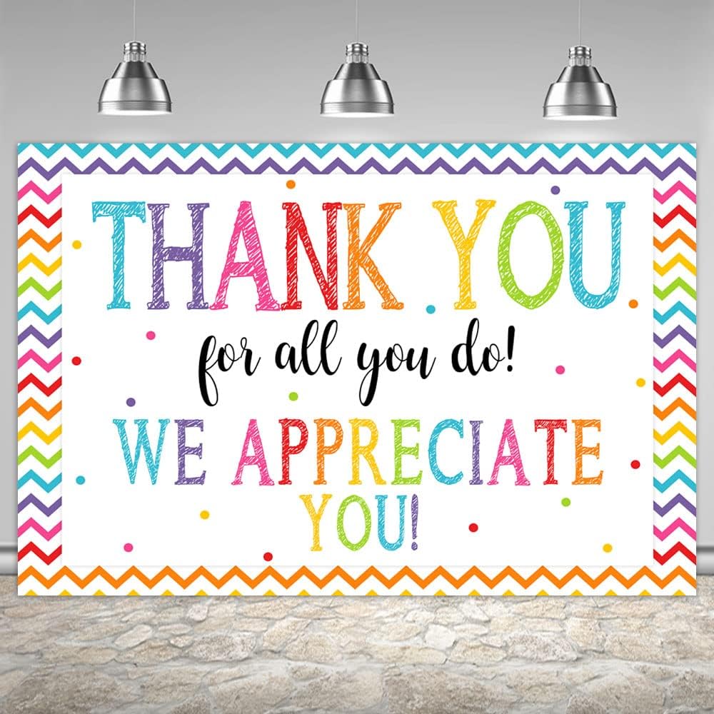 Amazon.com : LTLYH 7×5ft Thank You for All You Do Backdrop We ...