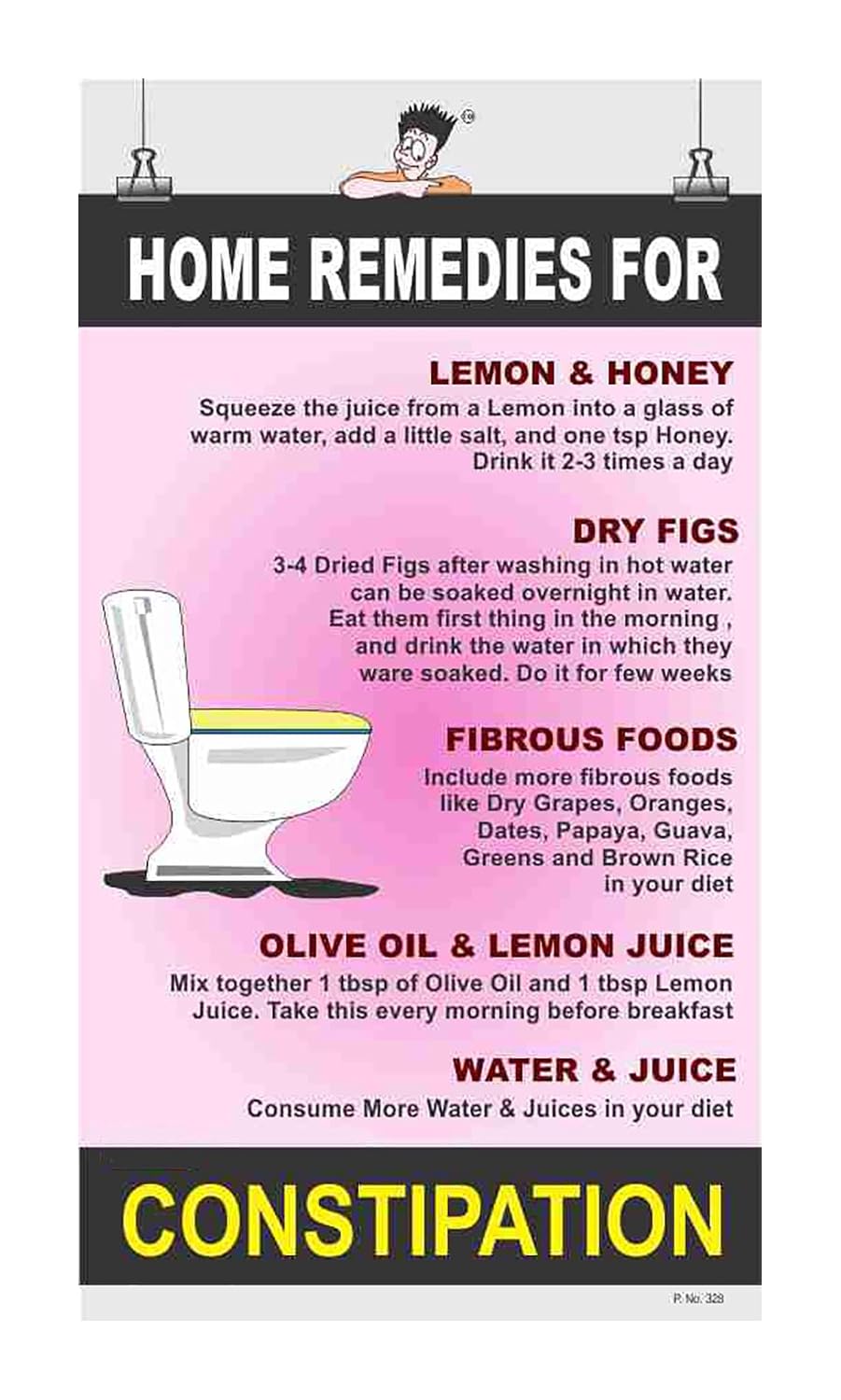 Posterkart Health Awareness Poster - Home Remedies for Constipation, 66 ...