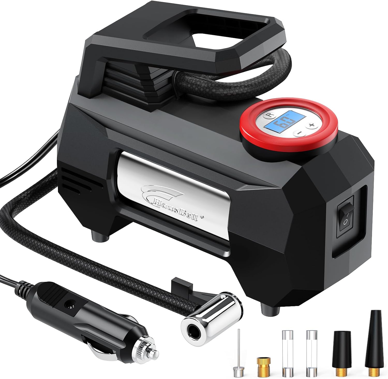 Amazon.com: HAUSBELL 150 PSI Tire Inflator Portable Air Compressor for ...