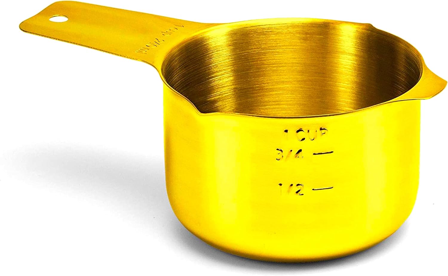 Amazon.com: 2lbDepot 1 Cup Measuring Cup Gold Stainless Steel Metal ...