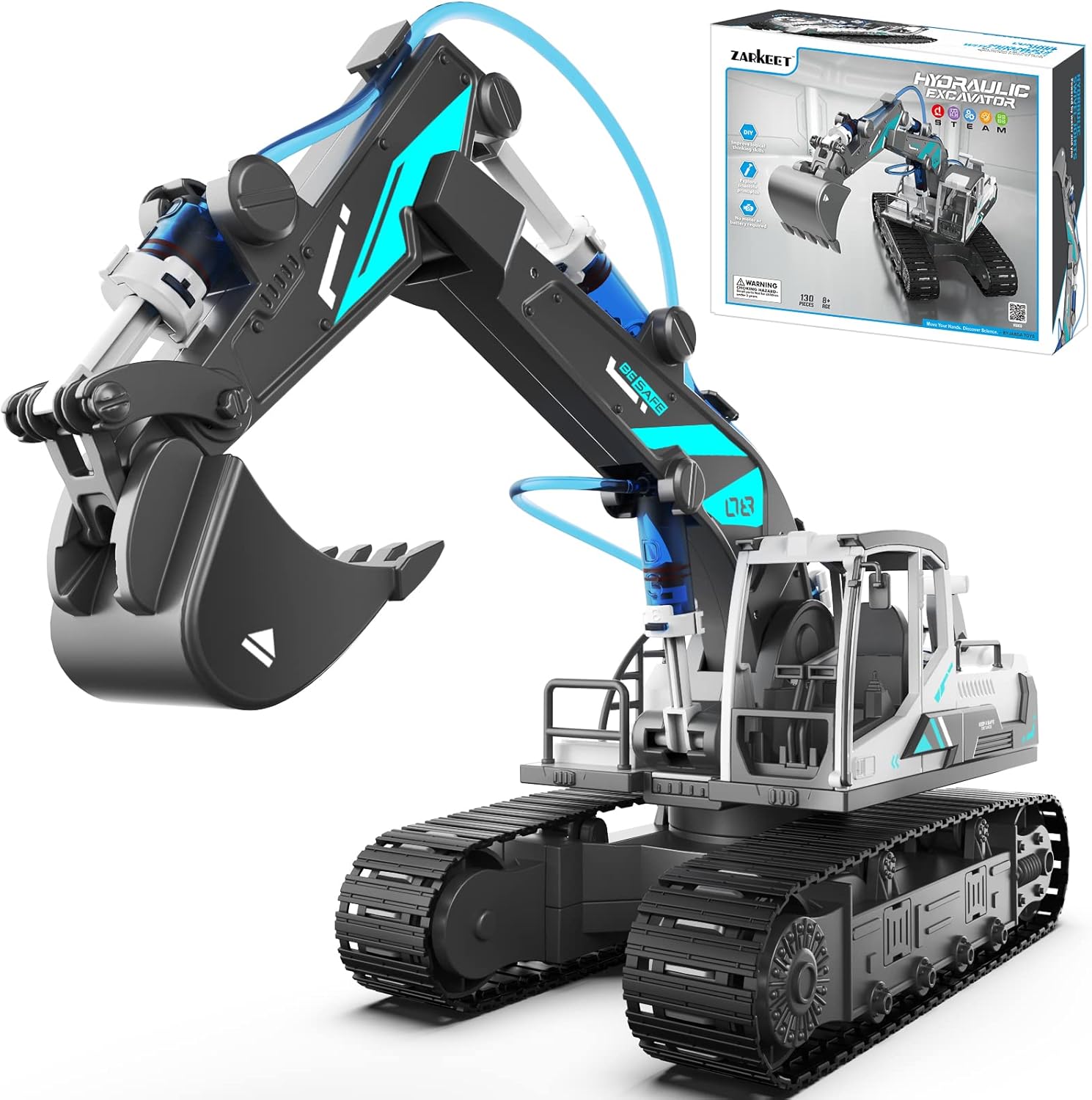 Amazon.com: Zarkeet Hydraulic Excavator Building Toys Kit, Construction ...