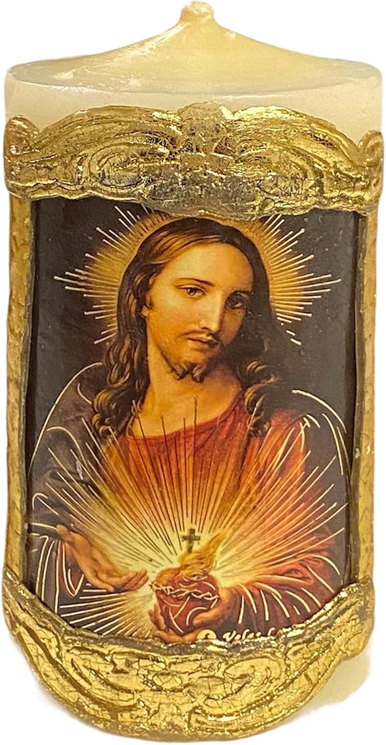 Sacred Heart of Jesus Paschal Candle - 3 x 1.75 Philippines | Ubuy