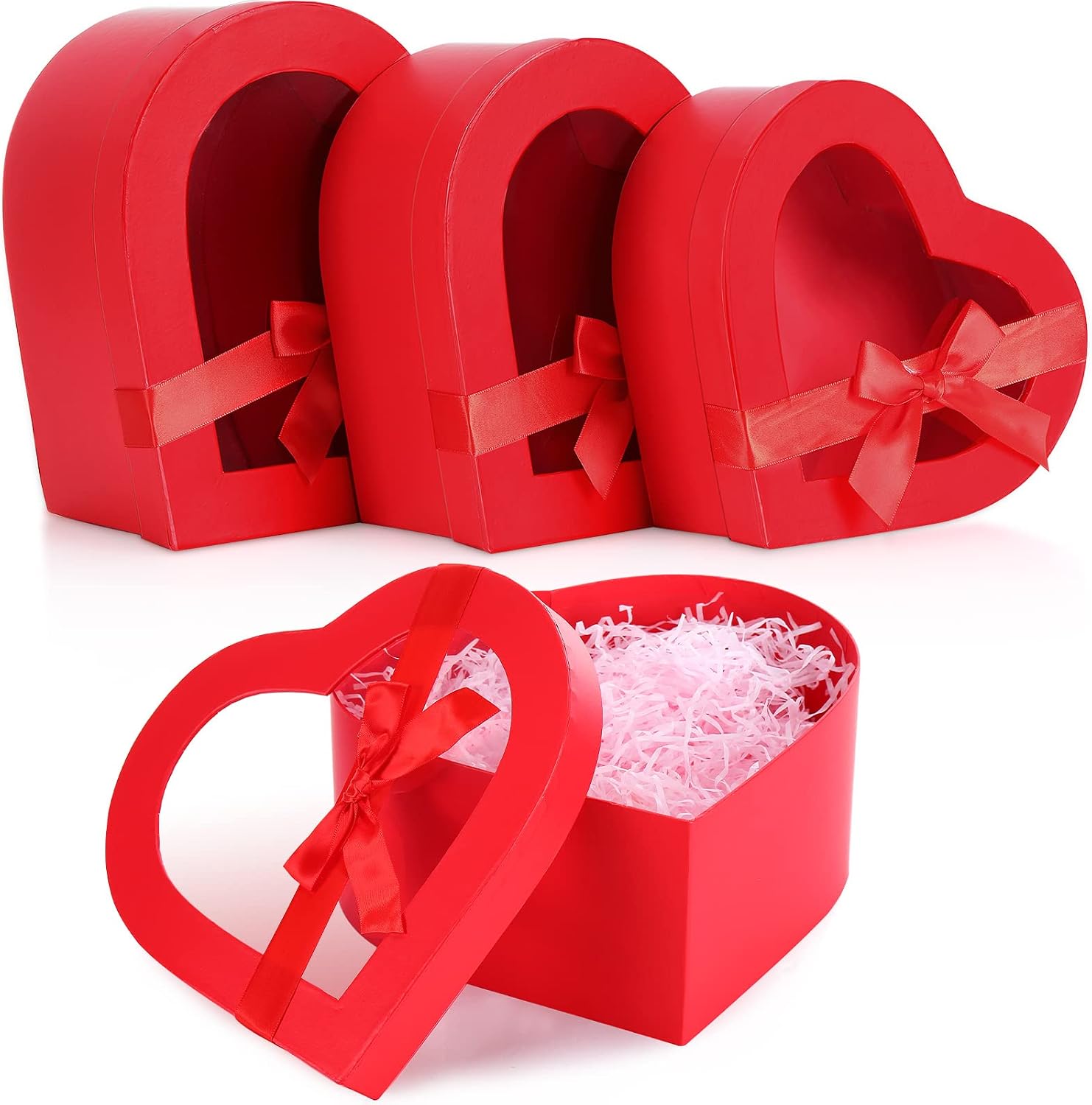 Amazon.com: Thenshop 3 Sets Valentines Heart Shaped Boxes for Flowers ...