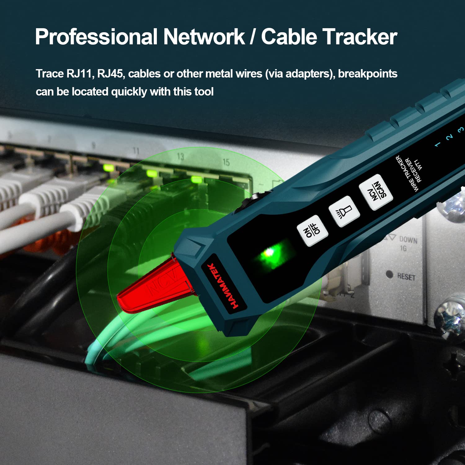 Snapklik.com : HANMATEK Network Cable Tester, RJ45 RJ11 Wire Tester WT1 ...